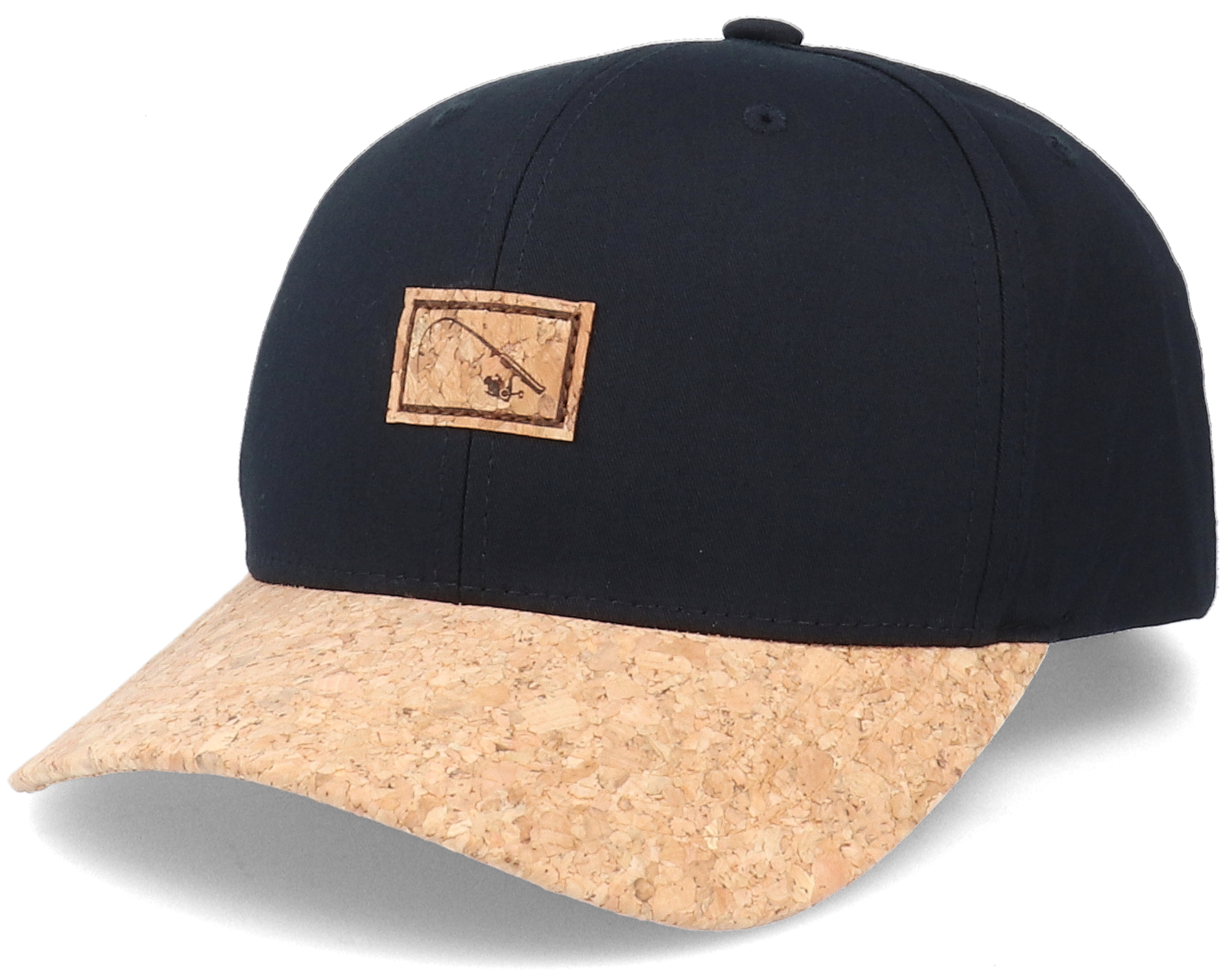 Bent Rod Patch Black/Cork Adjustable | Hatstoreworld.com
