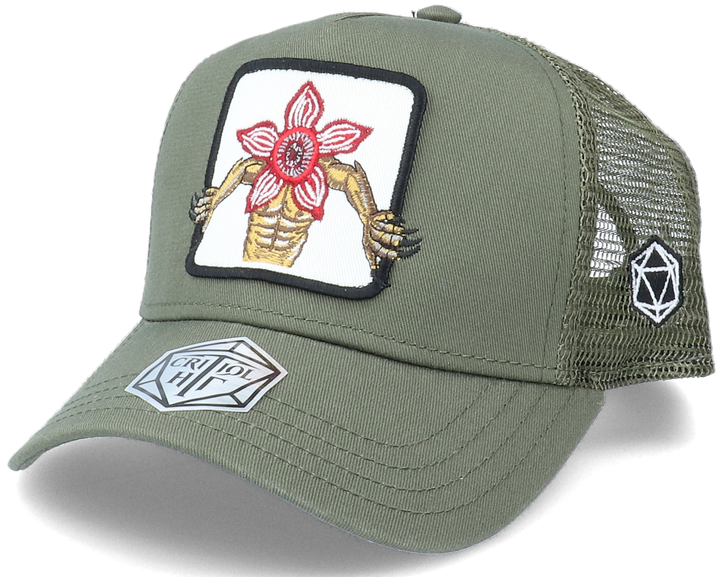 Demogorgon Stranger D20 Patch Olive Trucker - Critiql Hit ...
