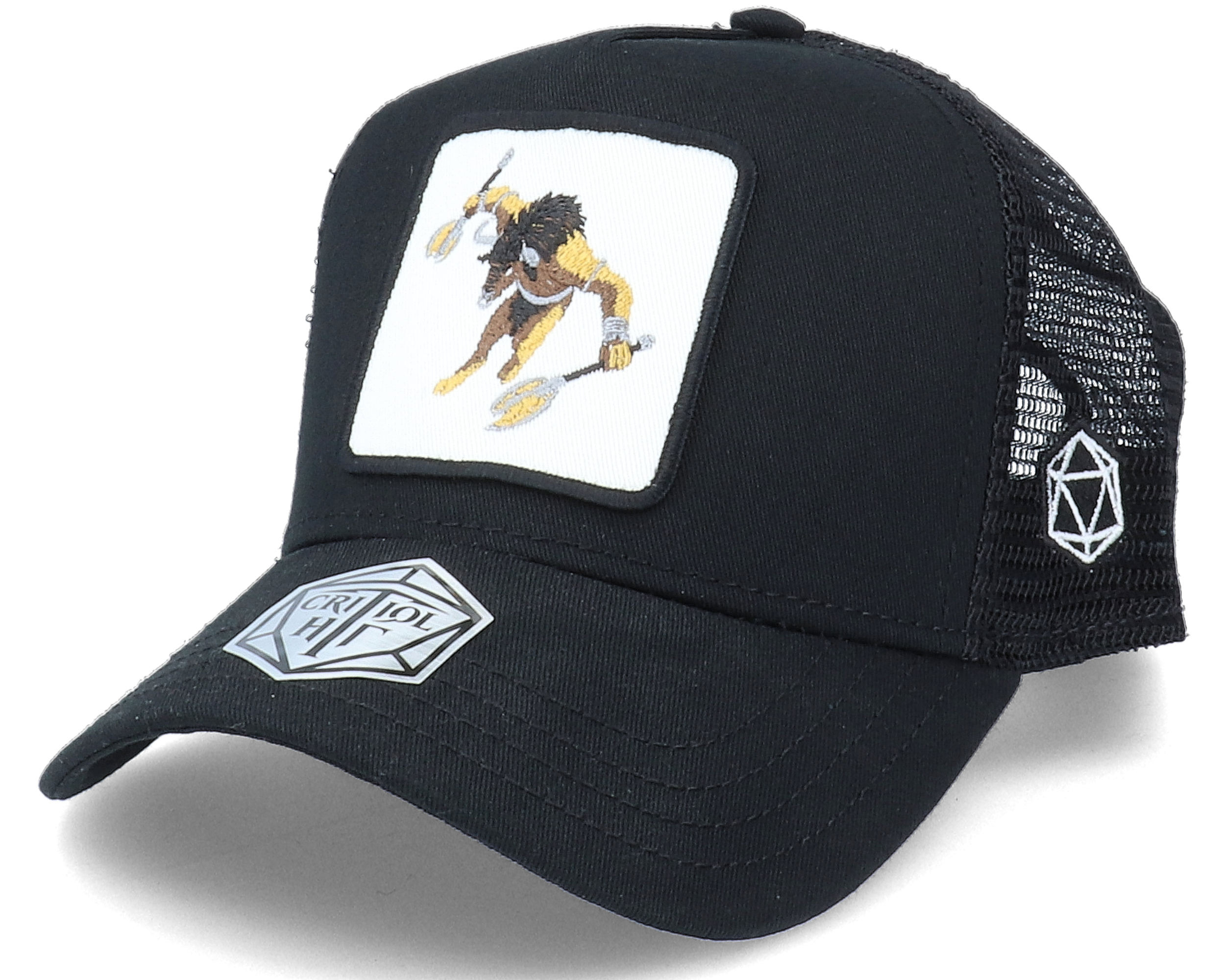 Double Axe Minotaur D20 Patch Black Trucker | Hatstoreworld.com