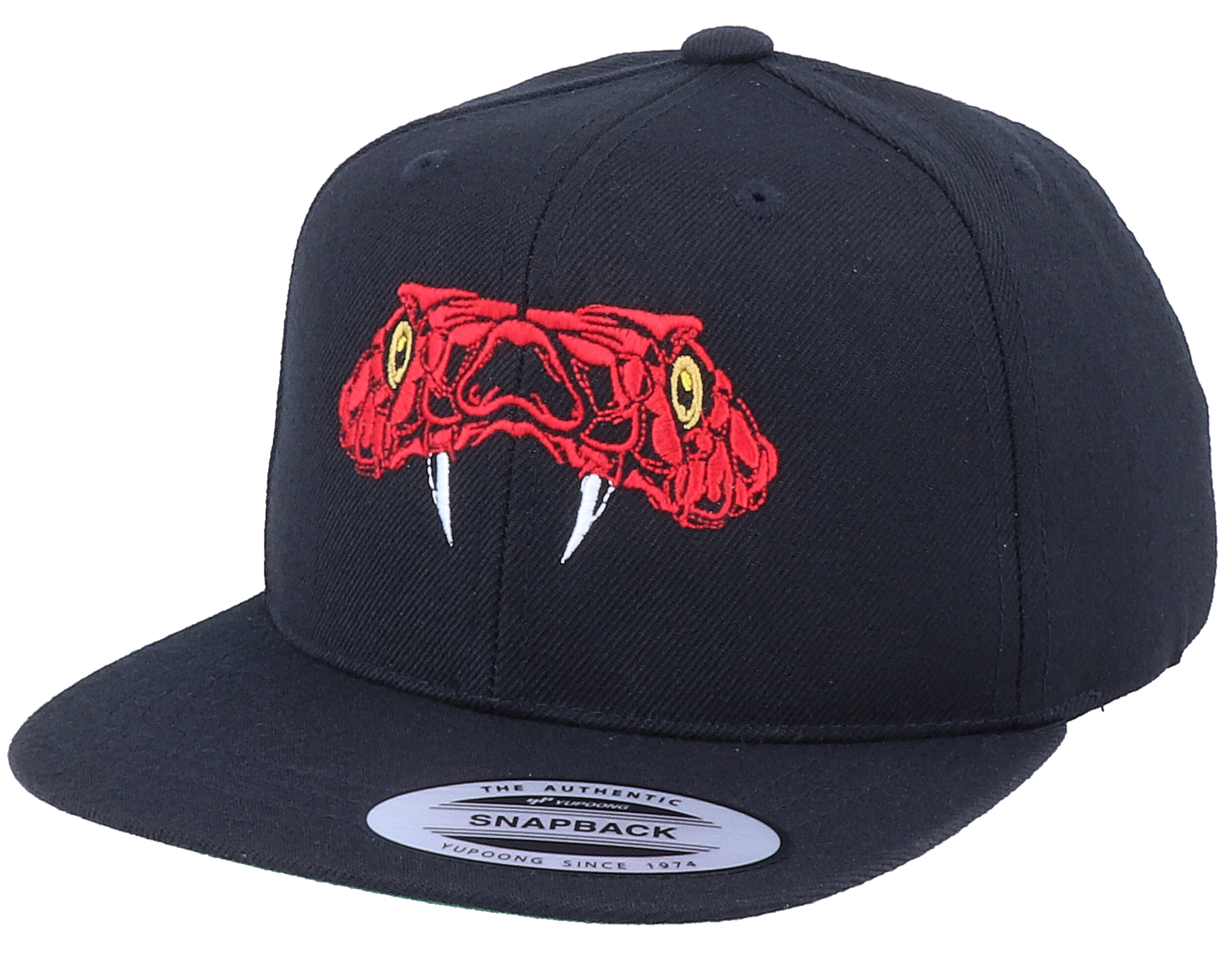 Kids Scarlet Red Viper Black Snapback | Hatstoreworld.com