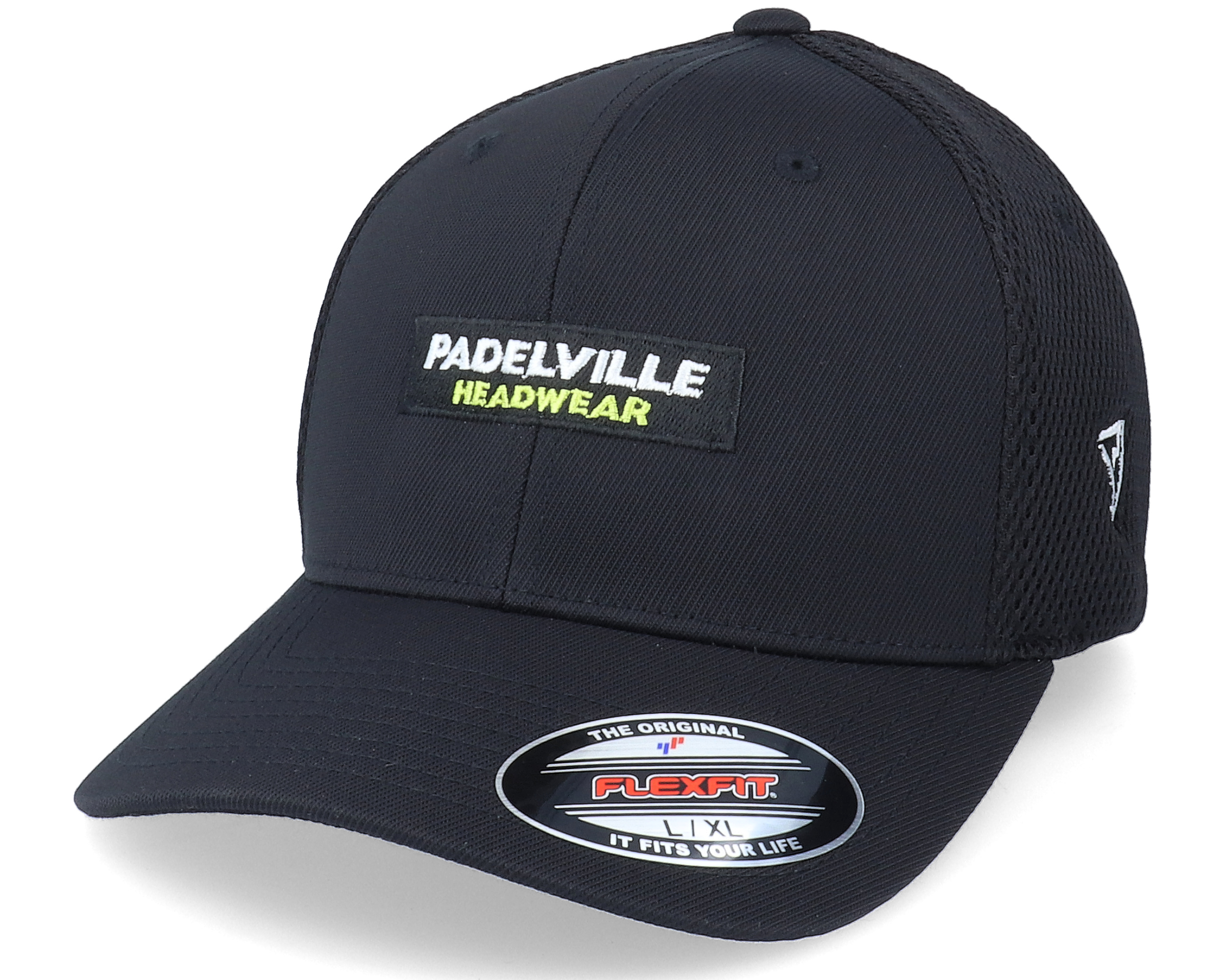 Logo Box Tactel Mesh Black Flexfit - Padelville 棒球帽 | Hatstore.com