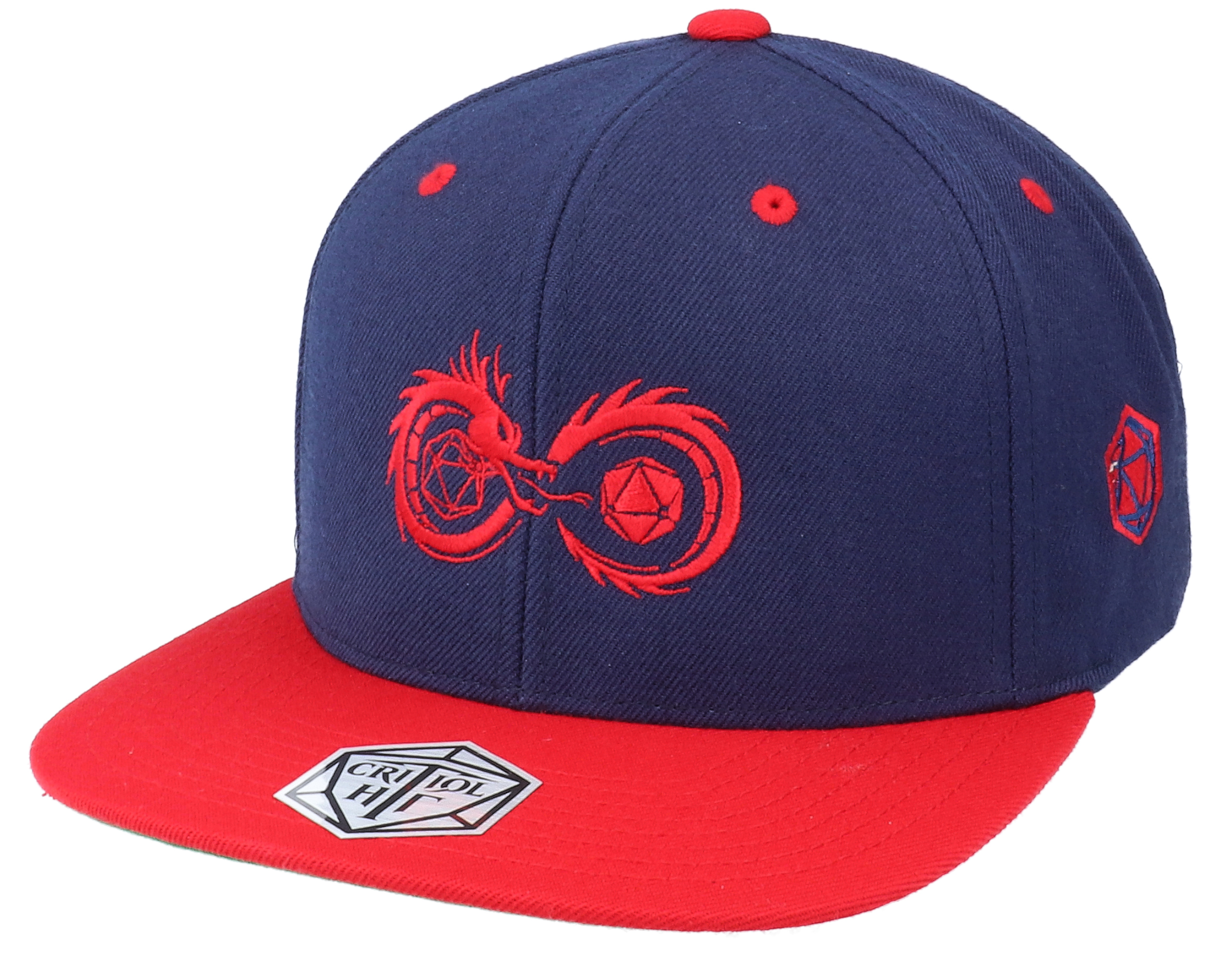 Infinity Dragon Dice Navy/Red Snapback | Hatstoreworld.com