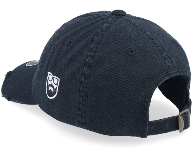 British Punk Logo Ripped Black Dad Cap - Bearded Man caps ...