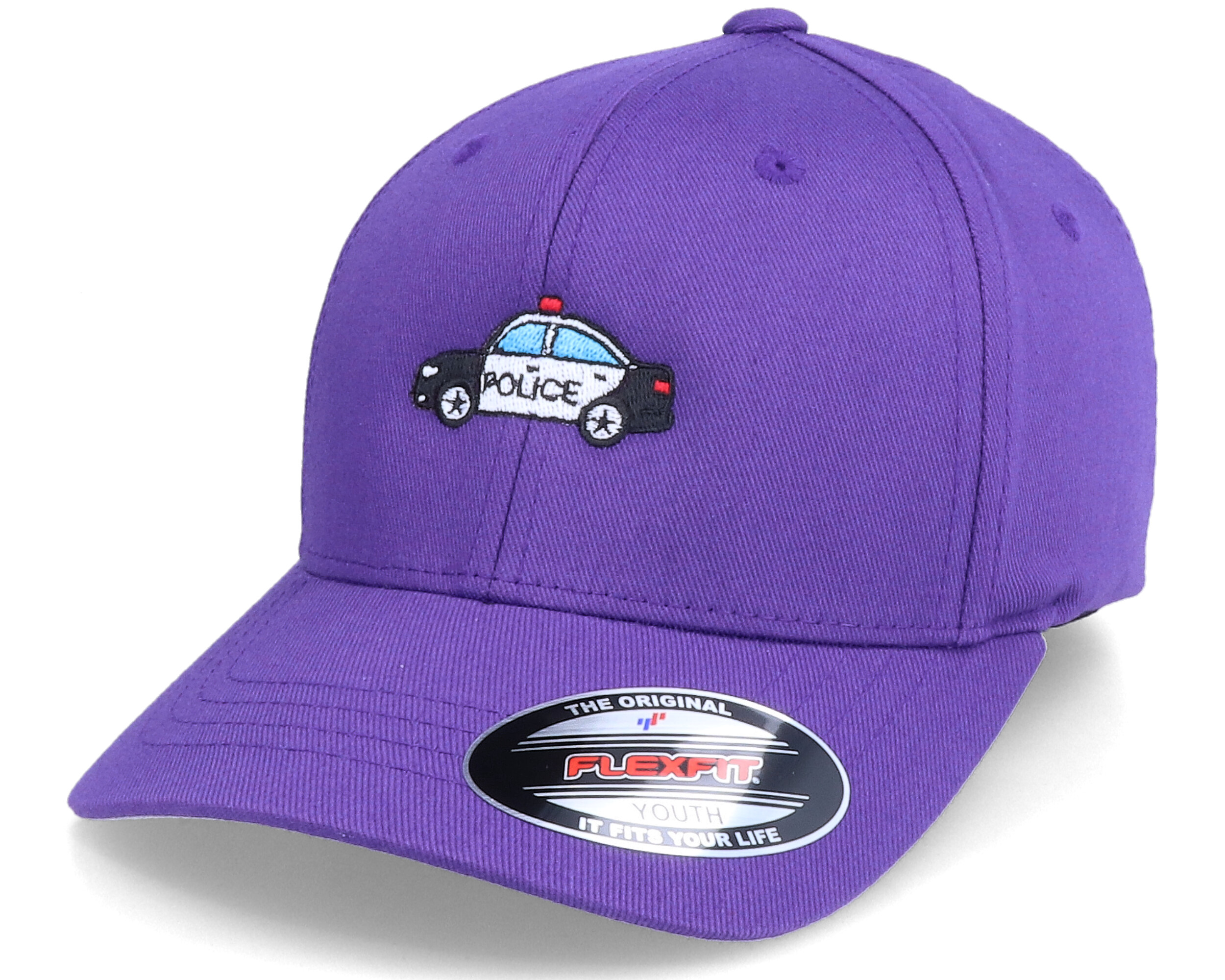 Kids Police Car Purple Flexfit | Hatstoreworld.com