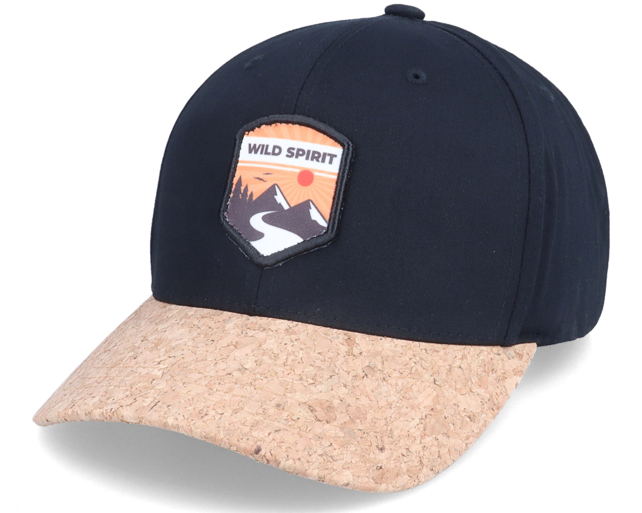 Mountain Sunset Patch Black/Cork Adjustable | Hatstoreworld.com