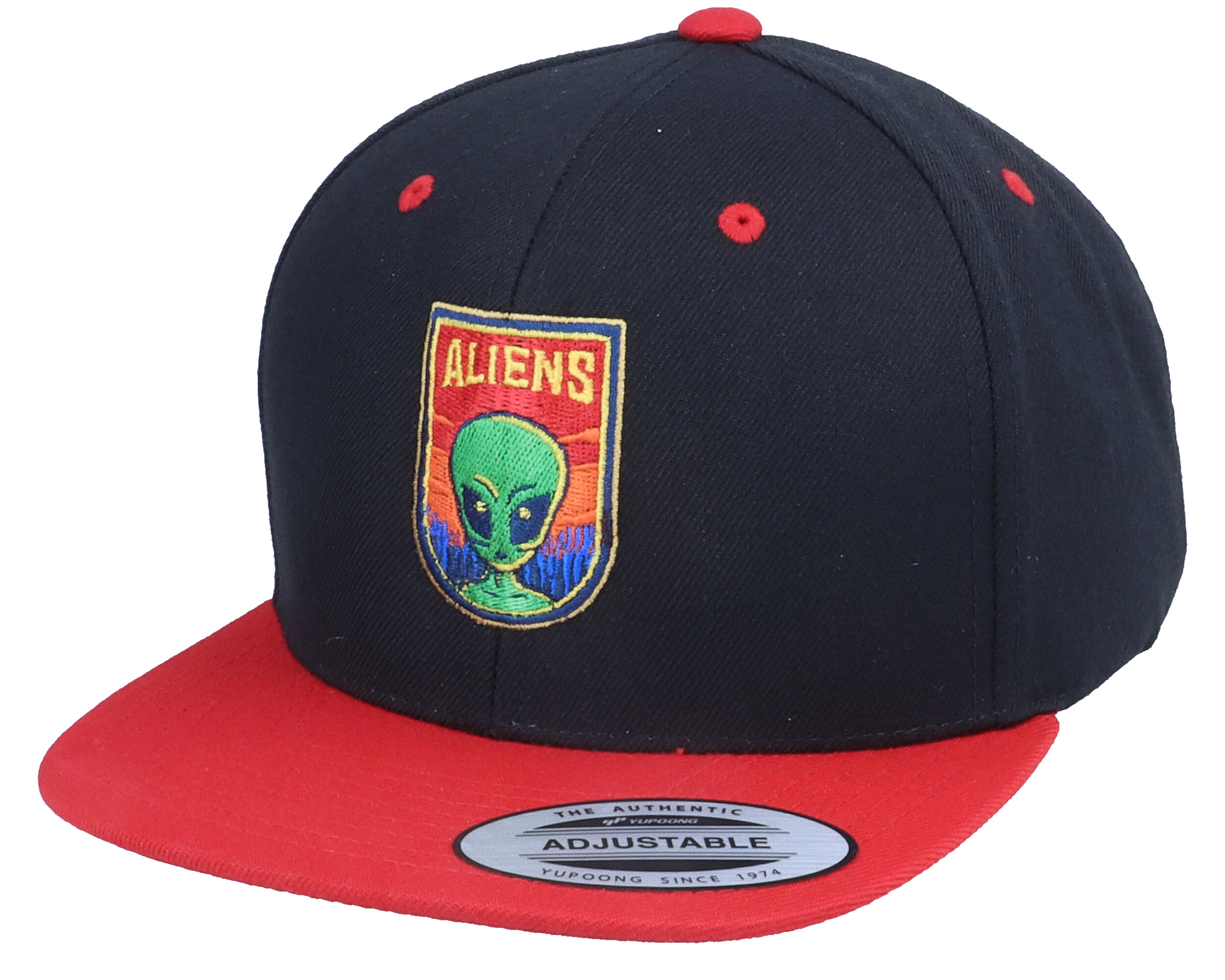 Kids Aliens Logo Black/Red Snapback - Kiddo Cap | Hatstoreworld.com