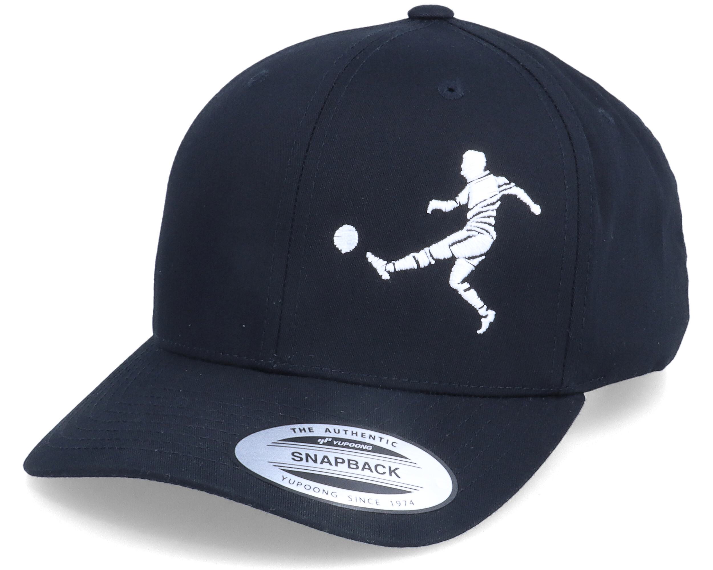 Kids Football Player Kick Black Adjustable - Forza cap | Hatstoreworld.com