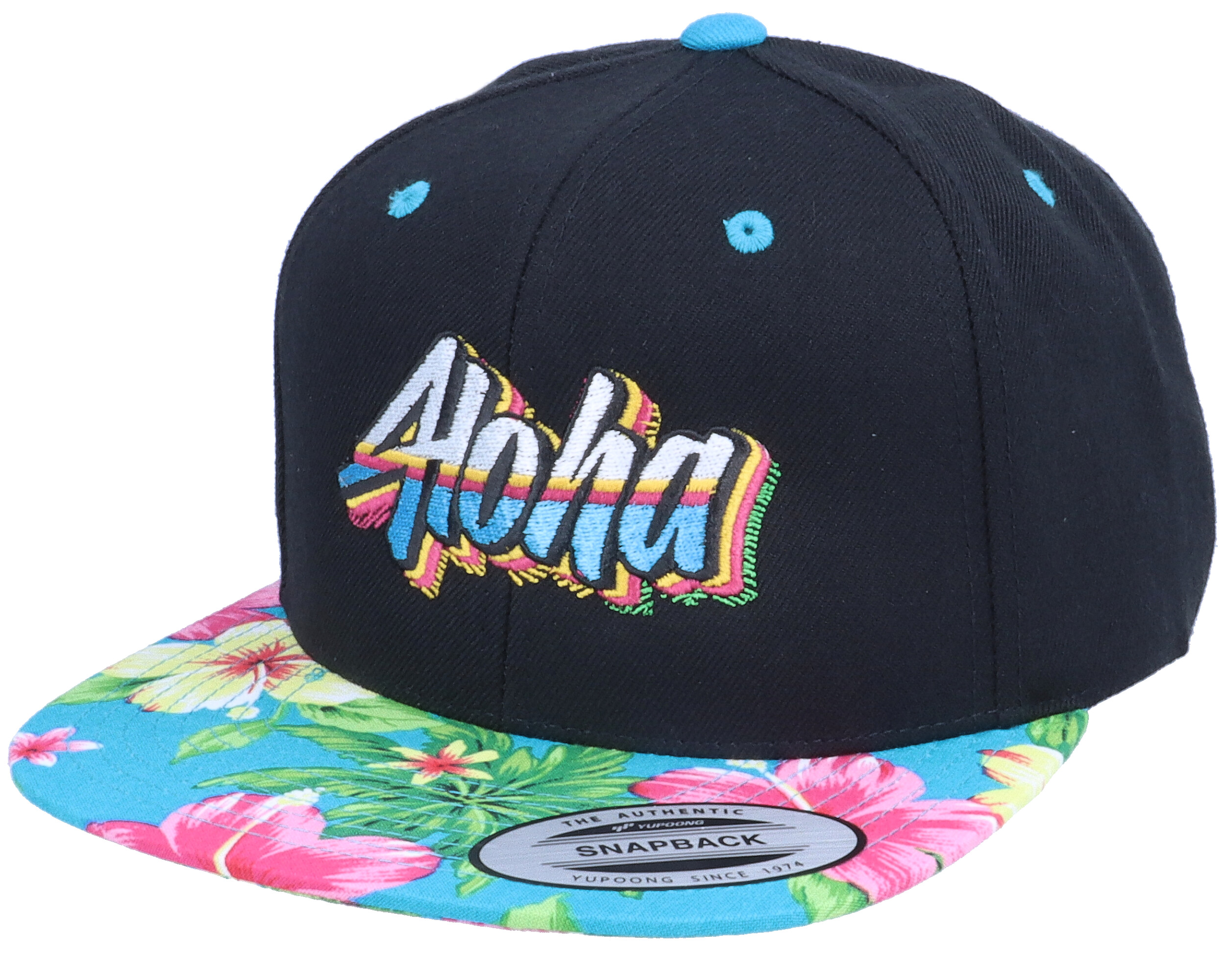 Aloha Summer Black/Tropical Snapback | Hatstoreworld.com