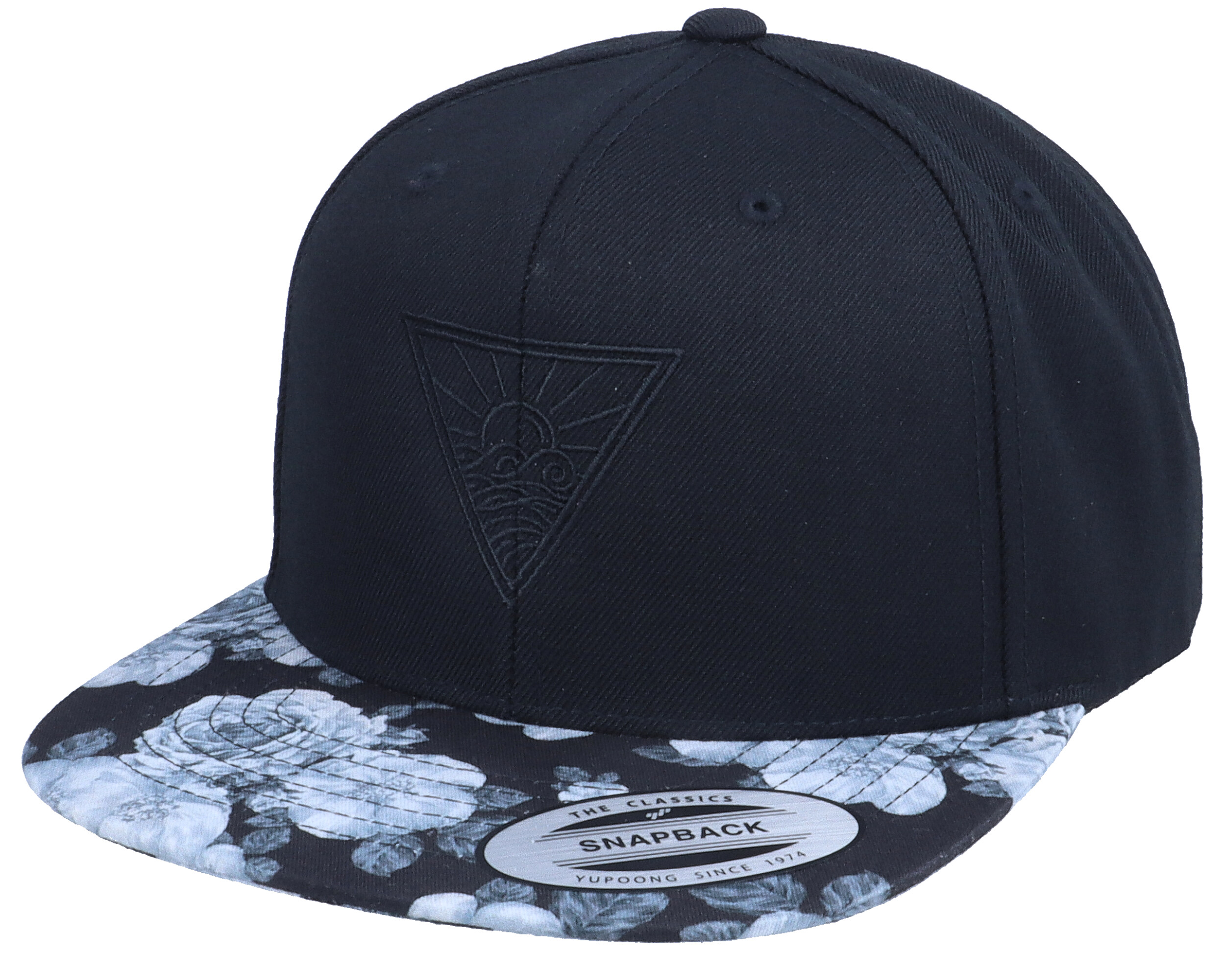 Ocean Sunset Geometric Black/Rose Grey Snapback | Hatstoreworld.com