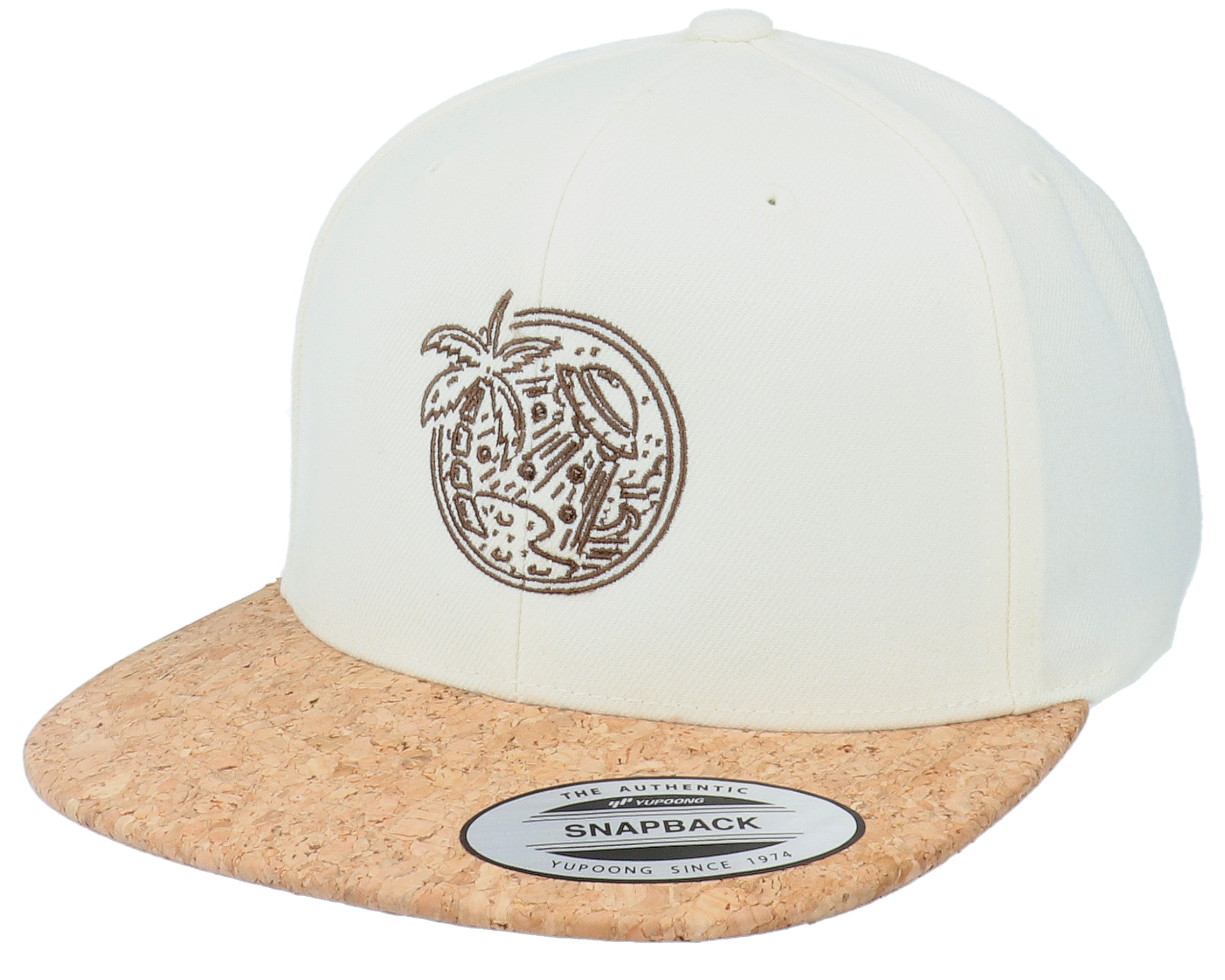 Tropical Alien Invasion Natural/Cork Snapback | Hatstoreworld.com