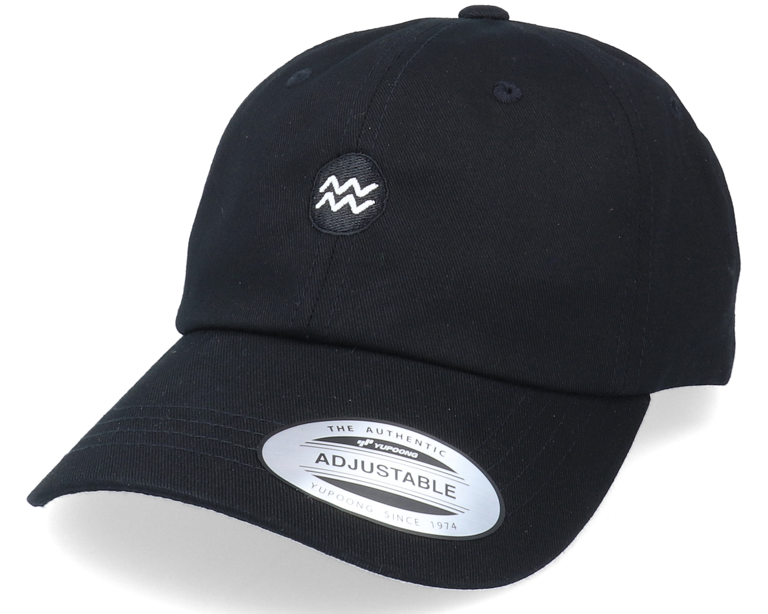 Aquarius Sodiac Sign Black Dad Cap | Hatstoreworld.com