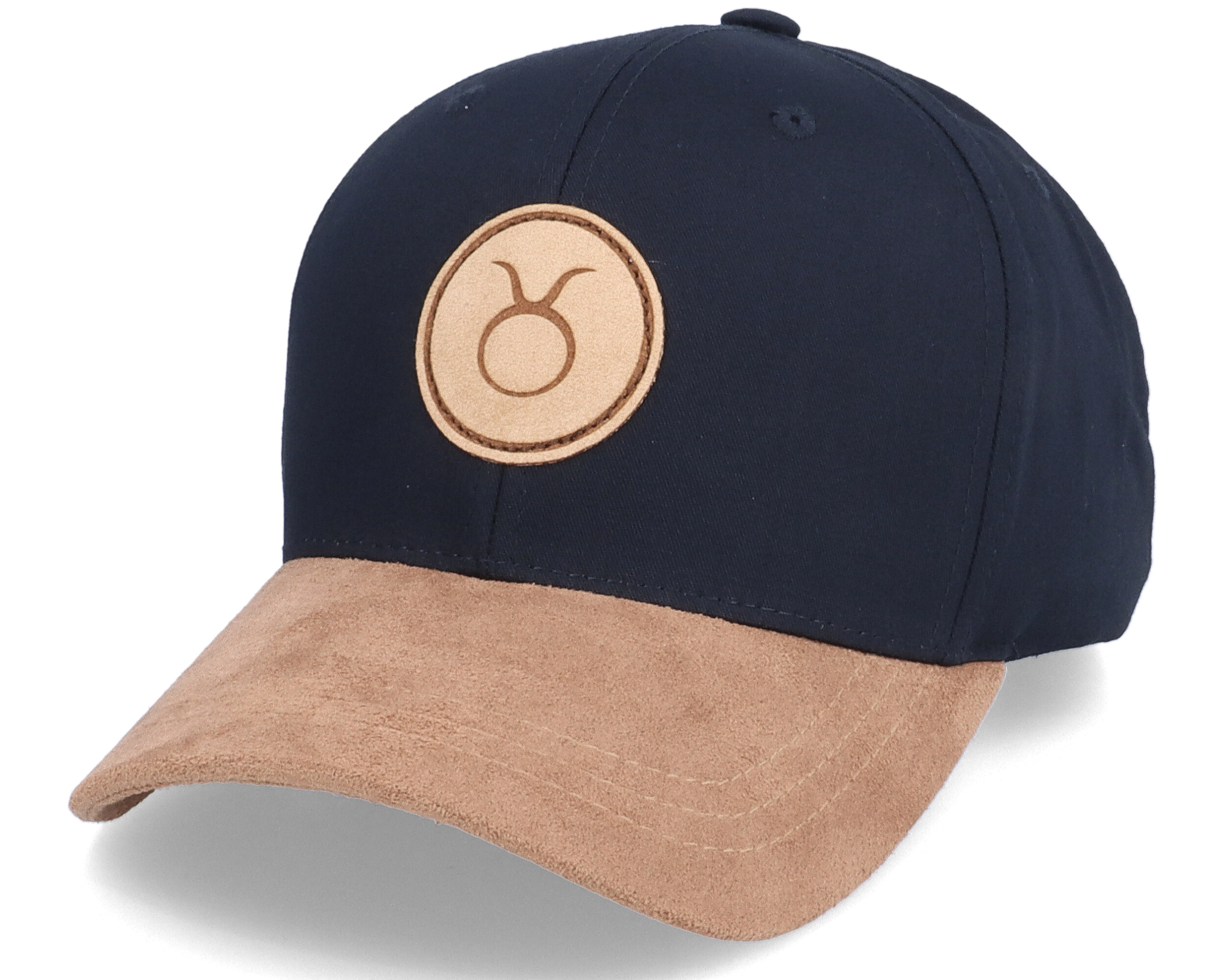 Taurus Zodiac Patch Black/Suede Adjustable - Astrology | Hatstoreworld.com