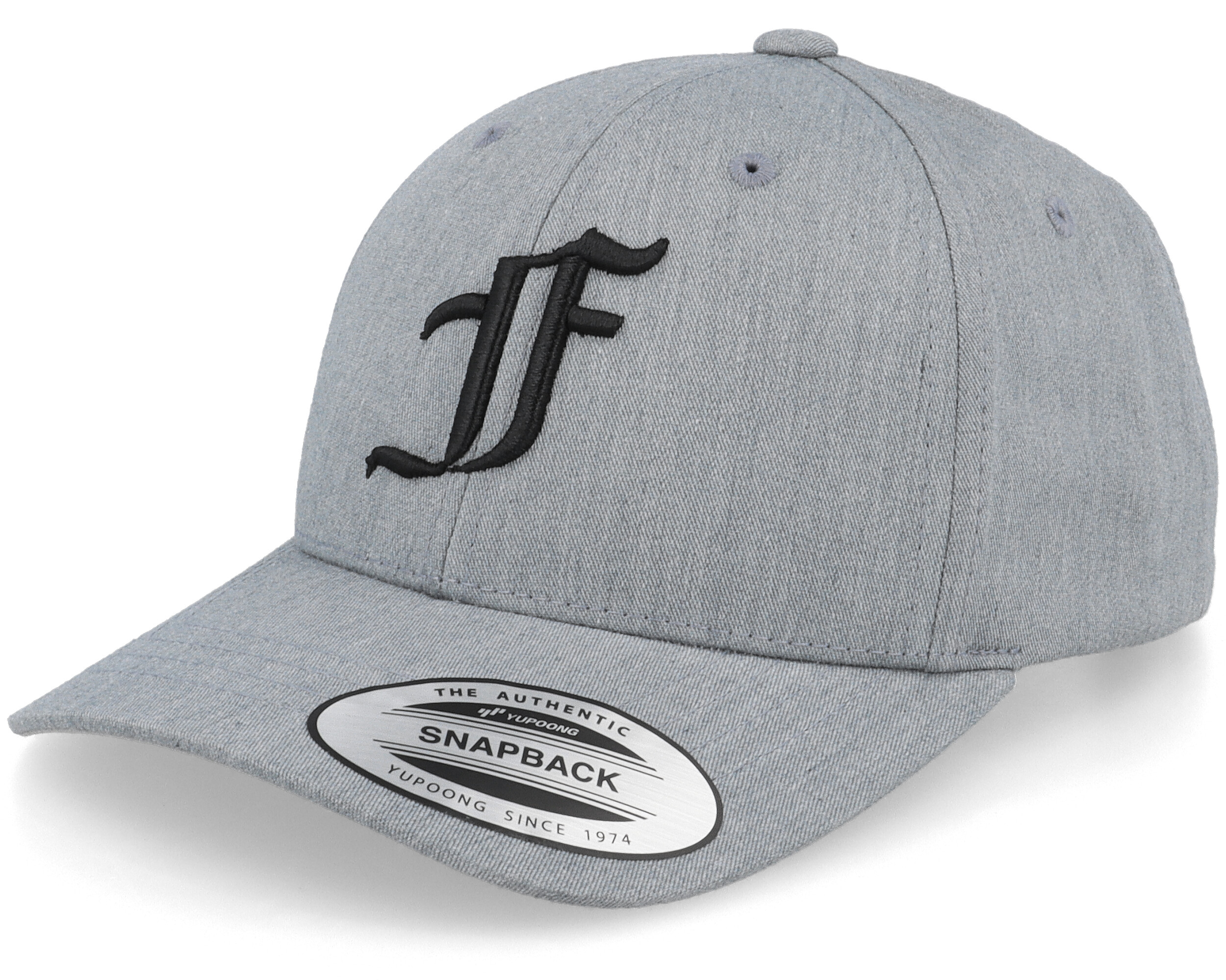 Kids F Letter 3d Heather Grey Adjustable | Hatstoreworld.com
