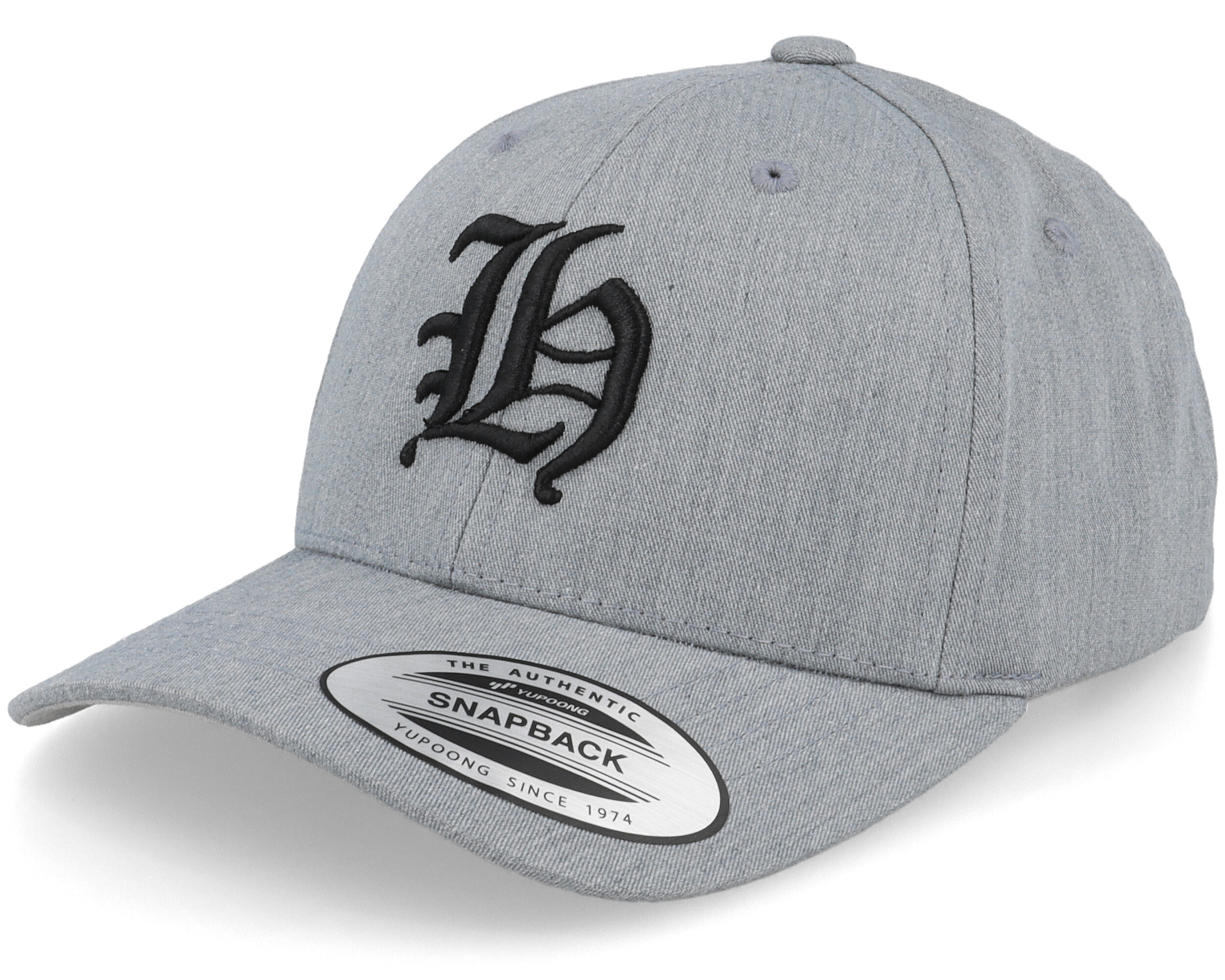 Kids H Letter 3d Heather Grey Adjustable | Hatstoreworld.com