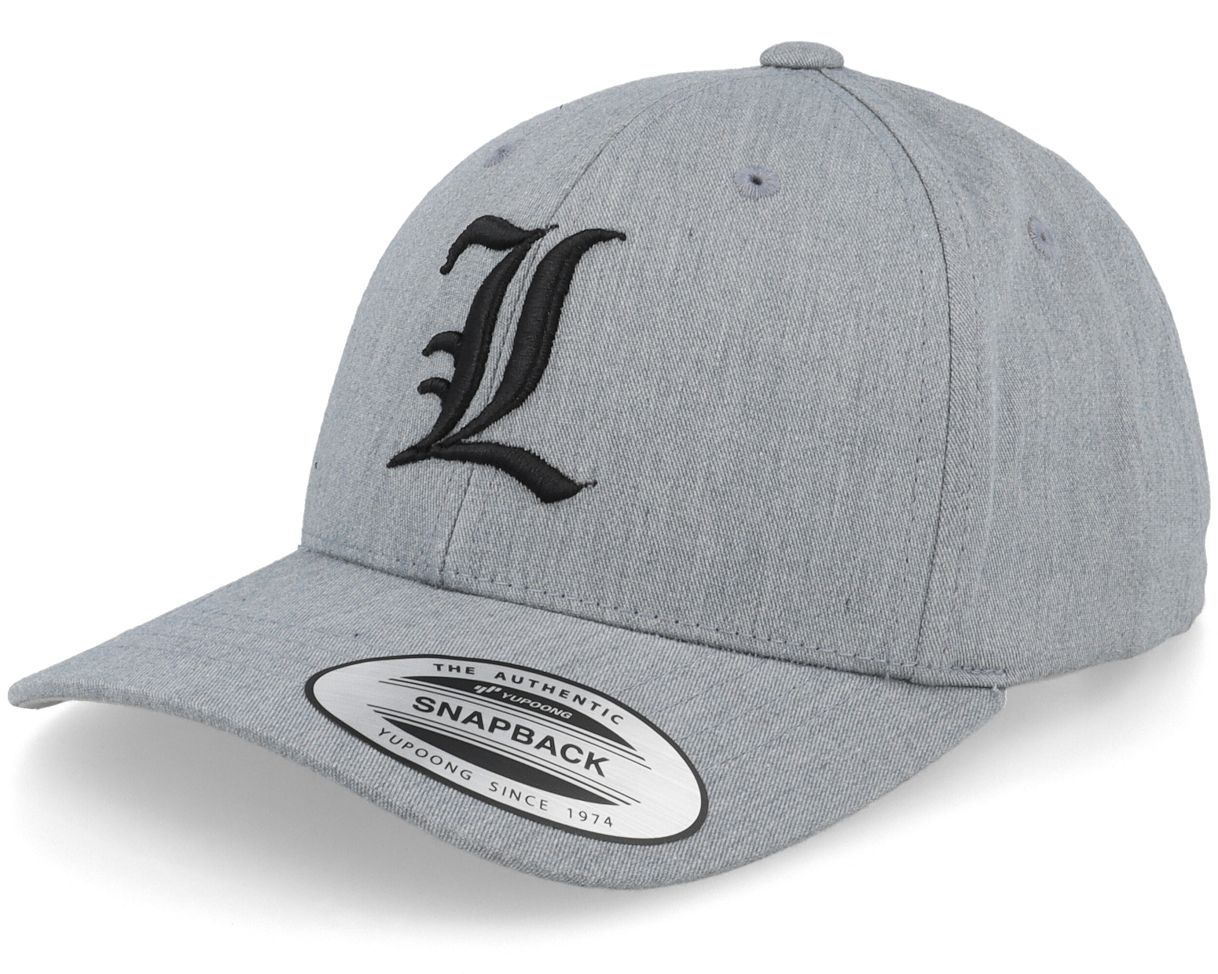 Kids L Letter 3d Heather Grey Adjustable | Hatstoreworld.com