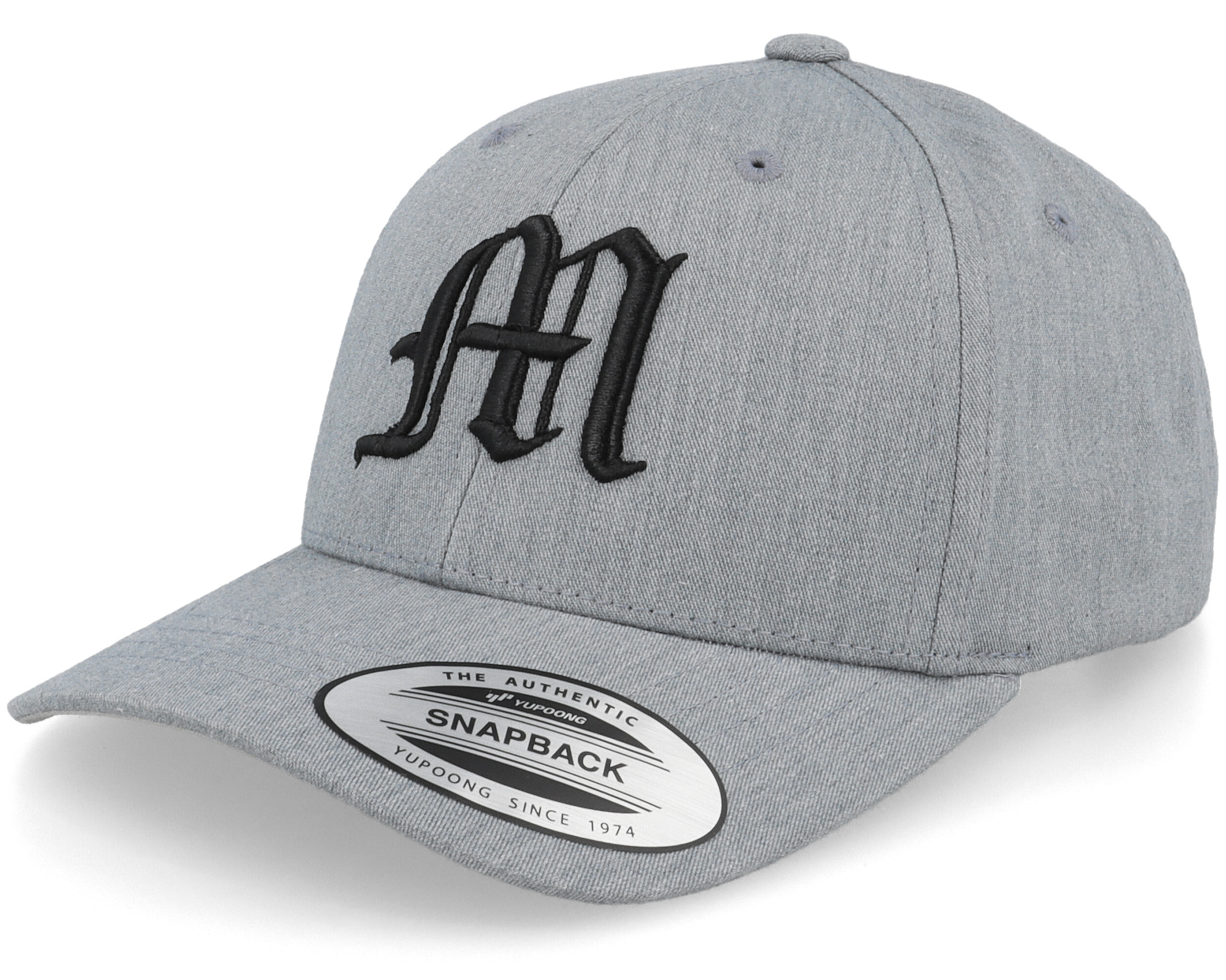 Kids M Letter 3d Heather Grey Adjustable - Kiddo Cap | Hatstoreworld.com