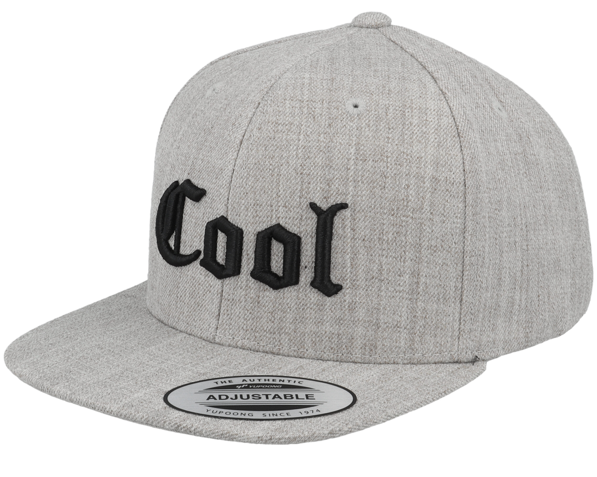 Kids Cool Old English 3d Heather Grey Snapback | Hatstoreworld.com