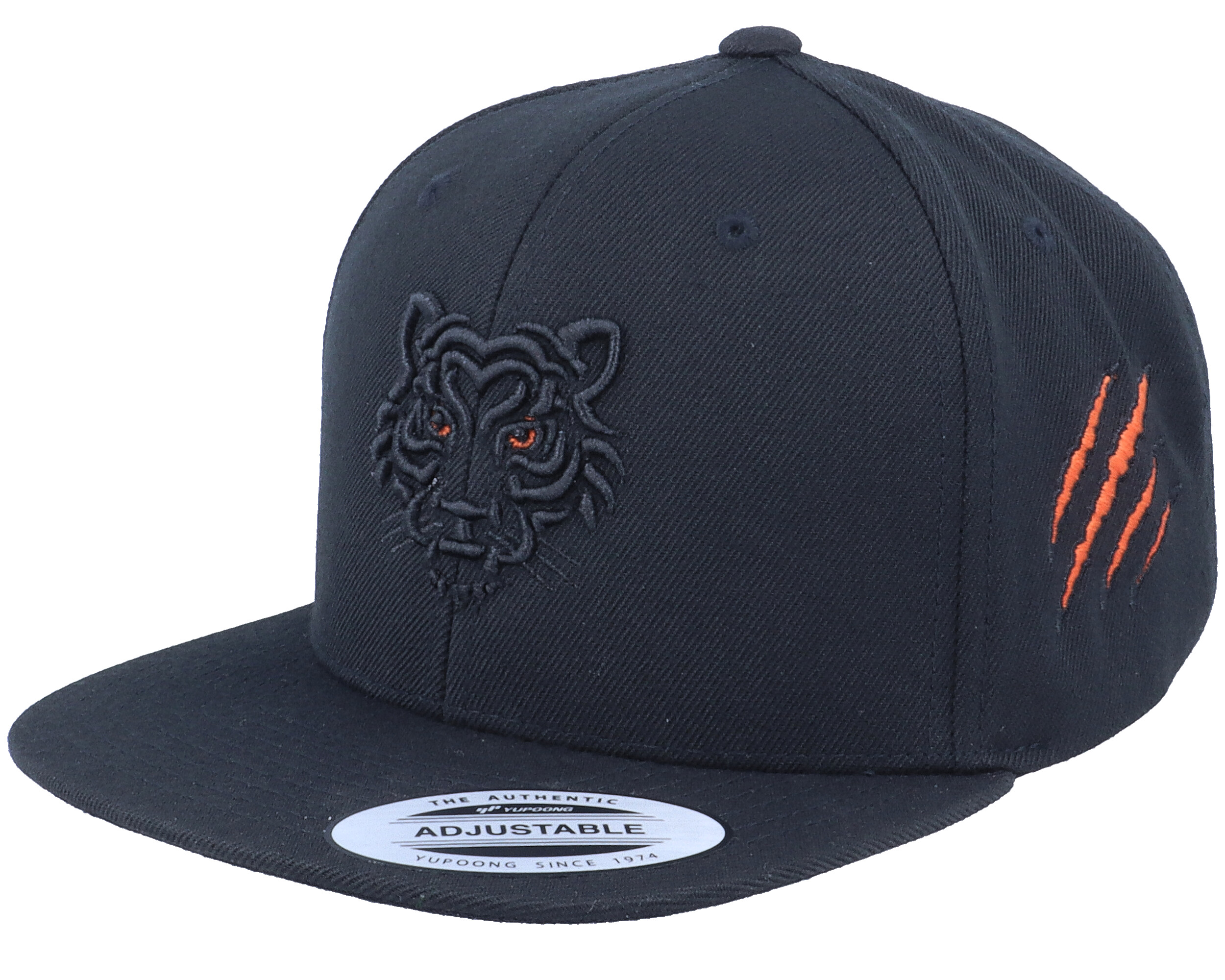 Kids 3D Tiger Black/Orange Black Snapback | Hatstoreworld.com
