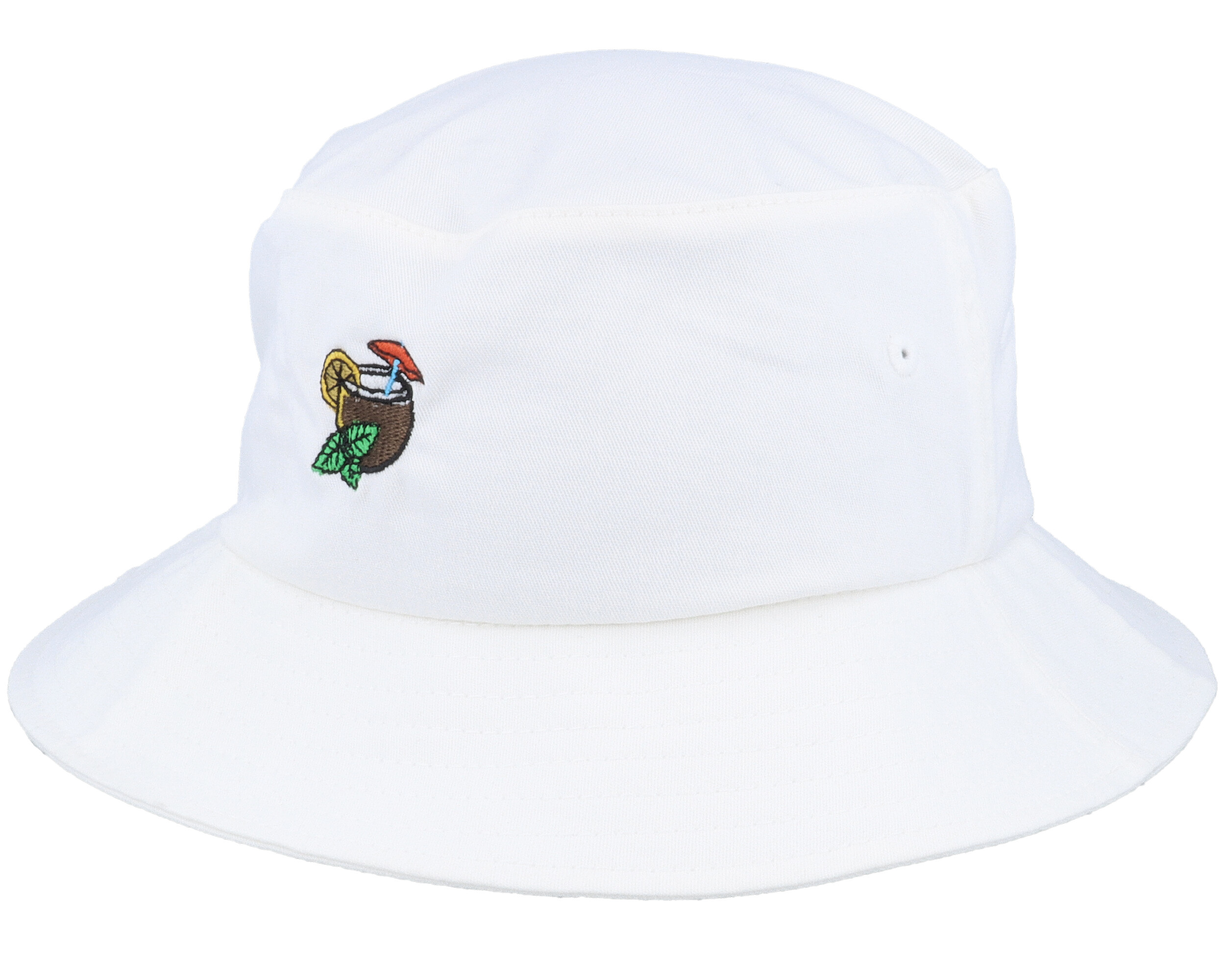 Summer Pina Coco Nut Drink White Bucket - Iconic | Hatstore.com
