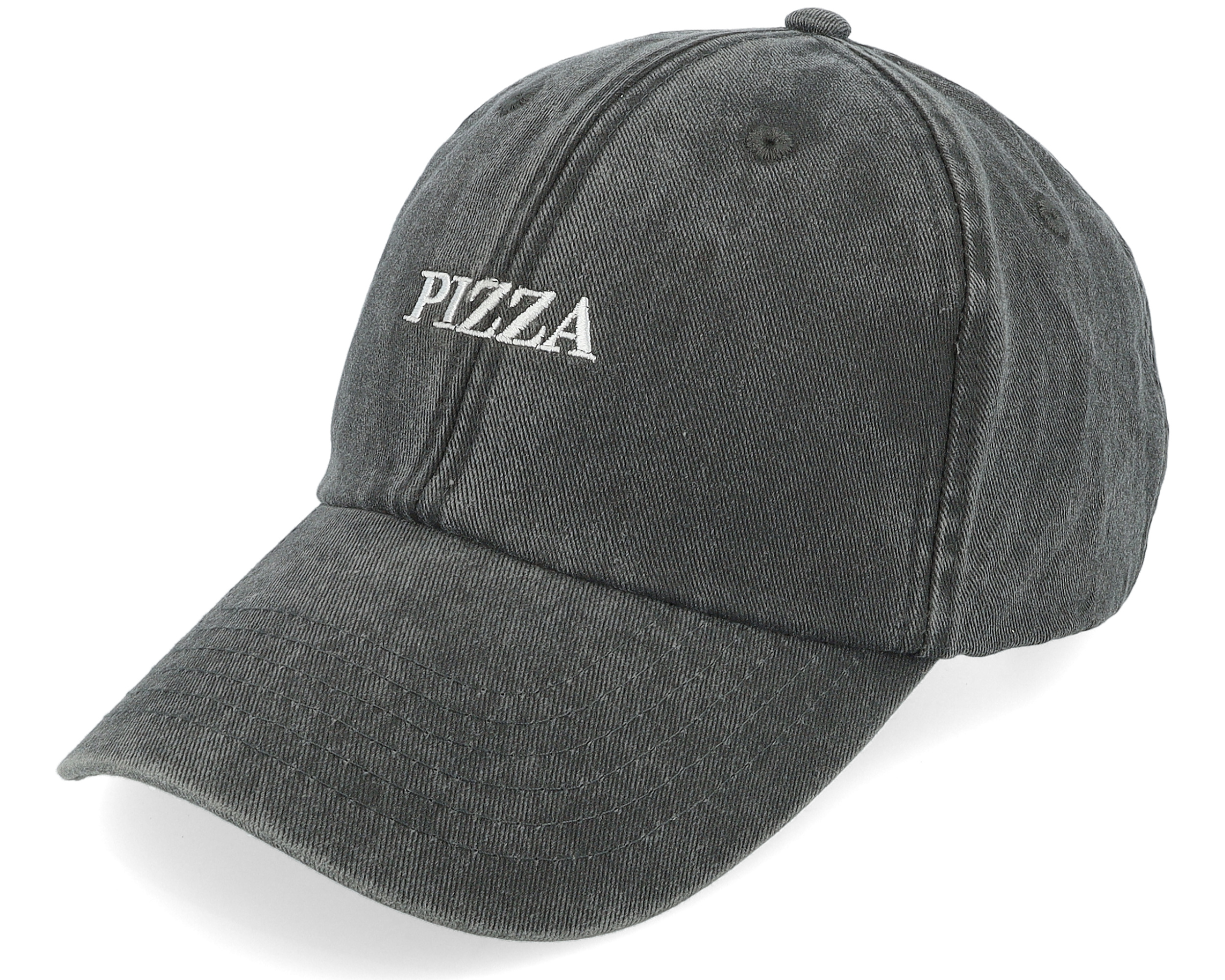 Pizza Washed Black Dad Cap - Iconic | Hatstoreworld.com