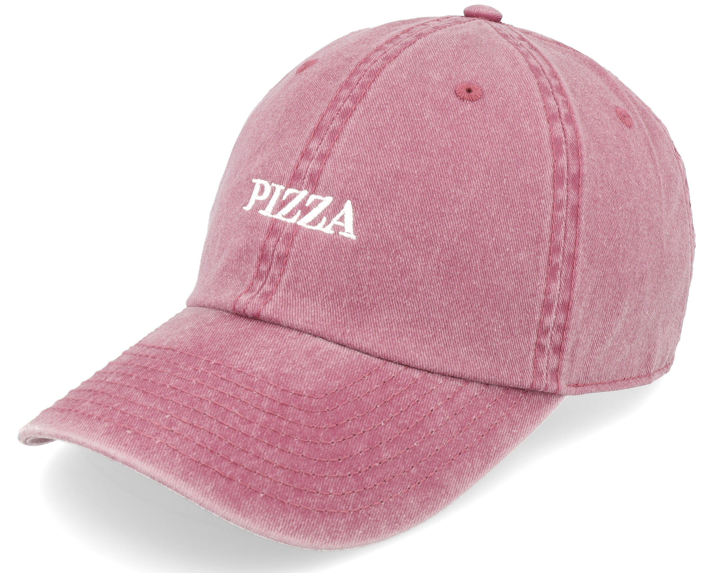 Pizza Washed Burgundy Dad Cap | Hatstoreworld.com