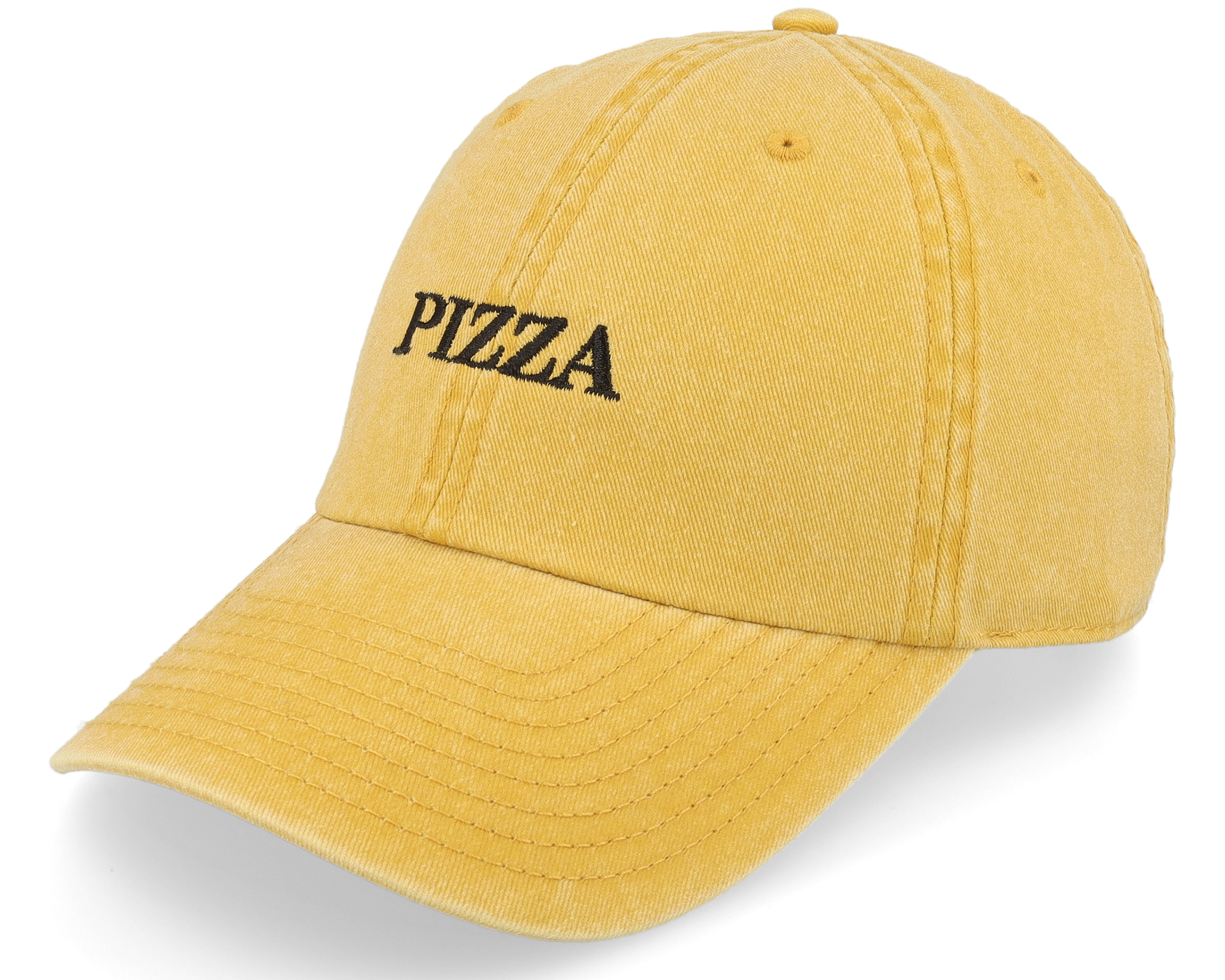 Pizza Washed Mustard Dad Cap | Hatstoreworld.com
