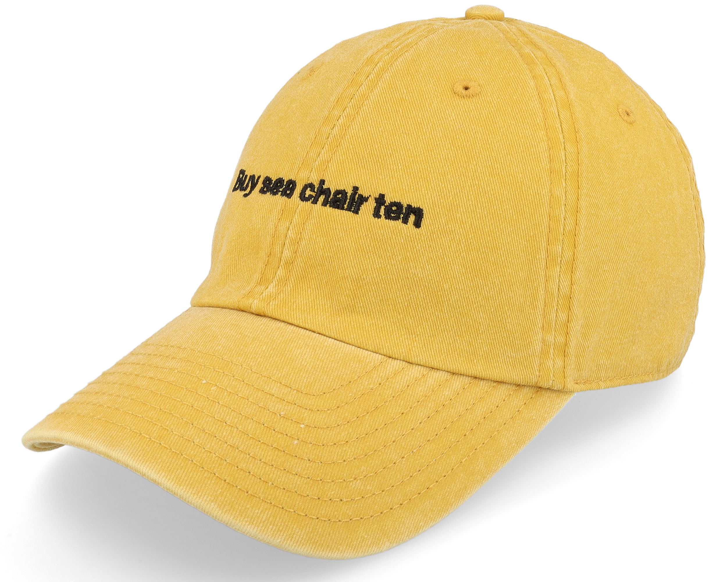 Buy Sea Chair Ten Washed Mustard Dad Cap | Hatstoreworld.com