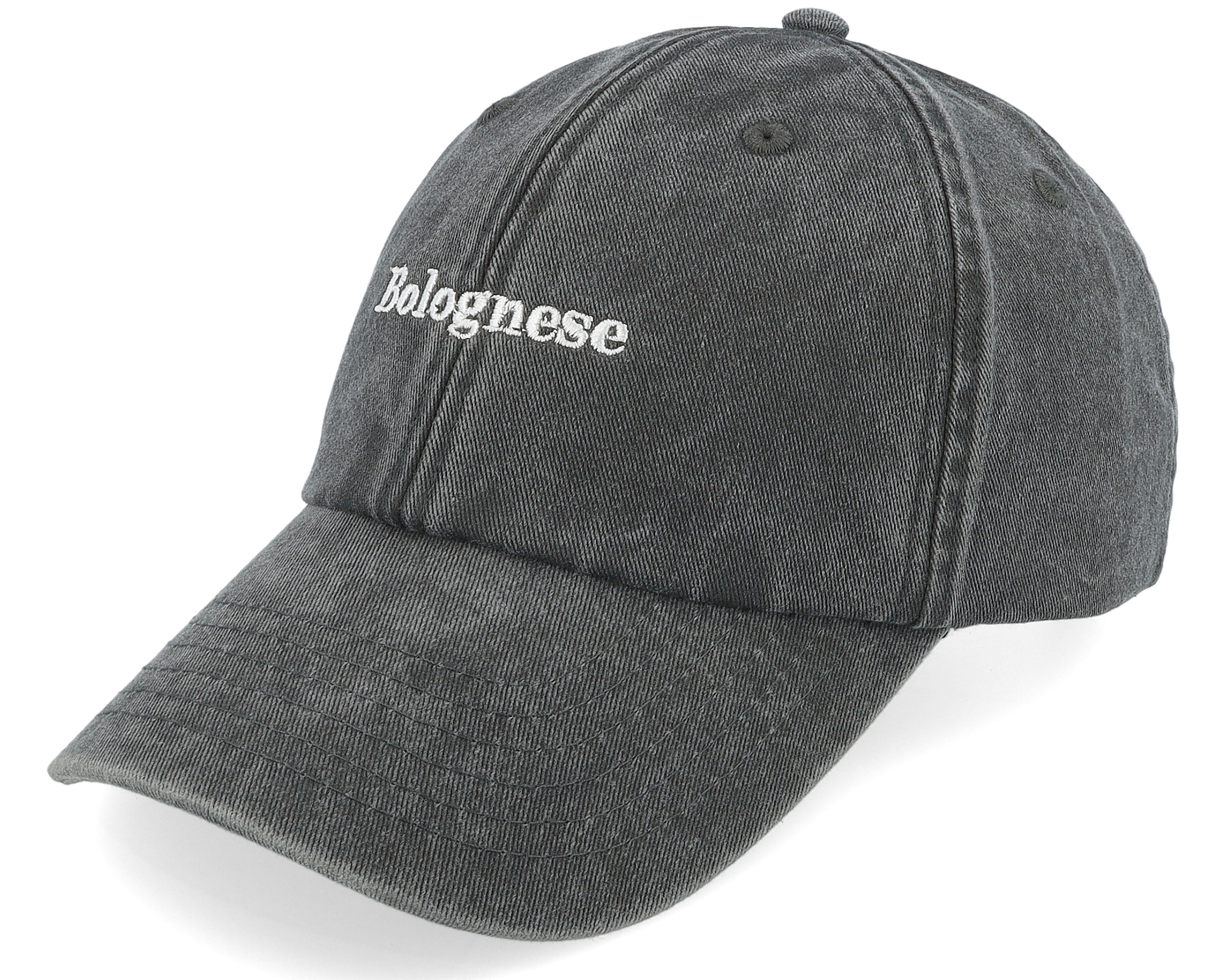Bolognese Washed Black Dad Cap | Hatstoreworld.com