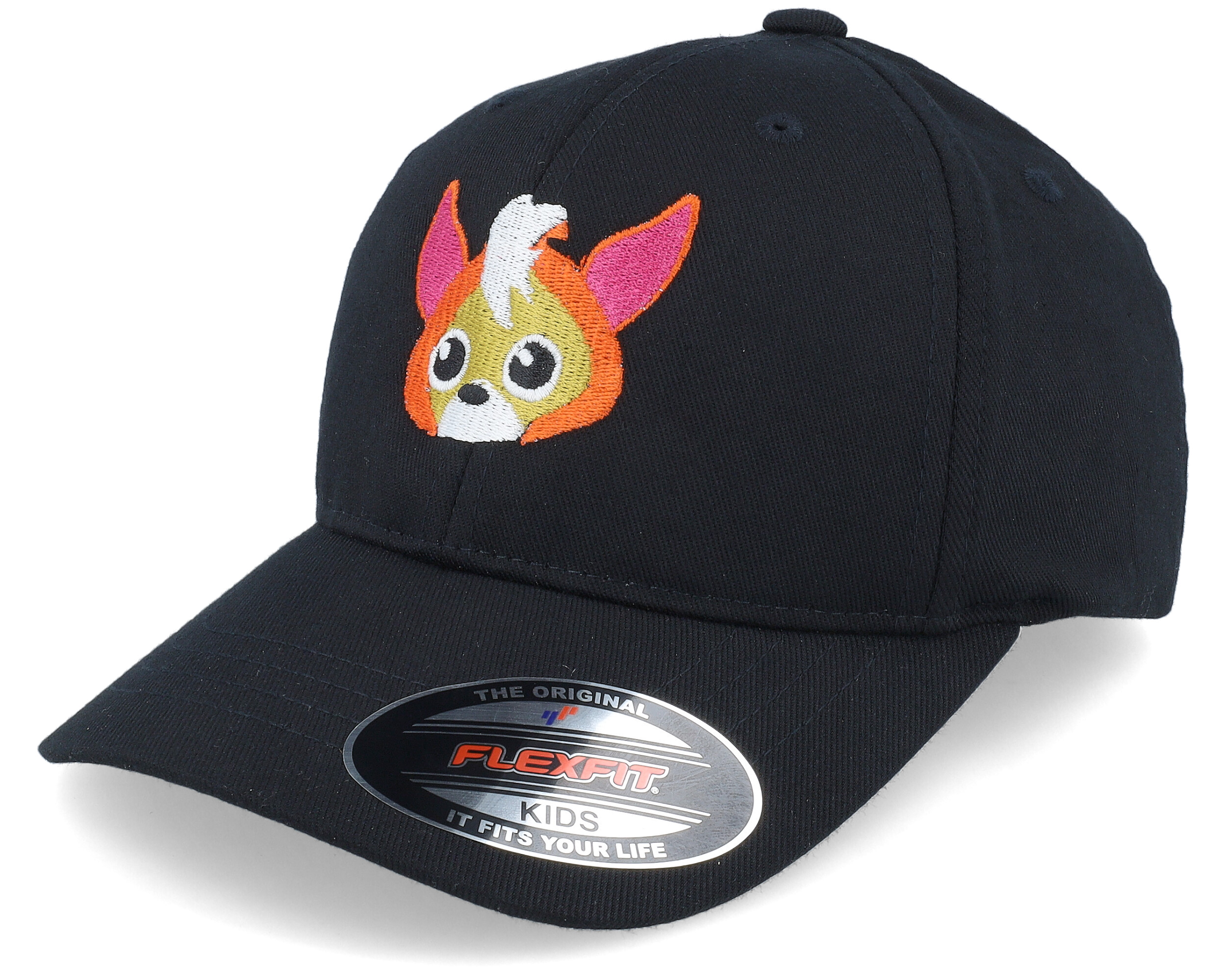 Kids Litte Fox Head Black Flexfit | Hatstoreworld.com