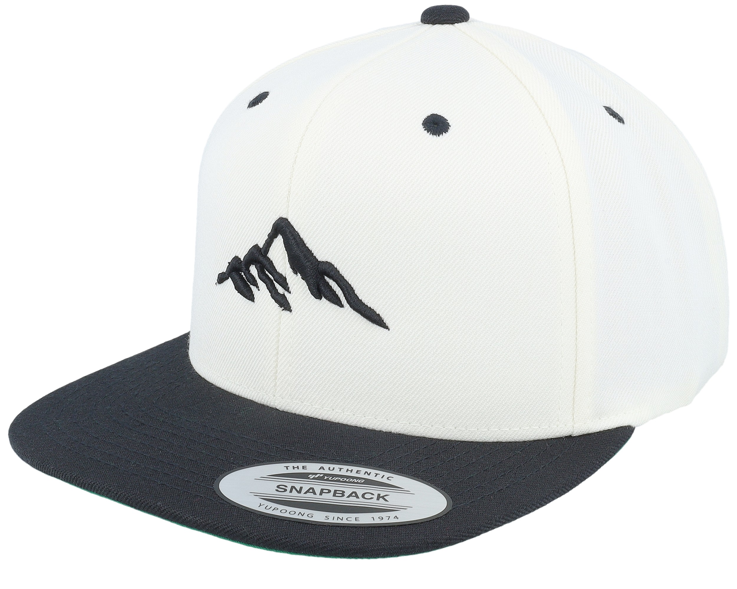 Mountain 3d Black/White/Black Snapback | Hatstoreworld.com