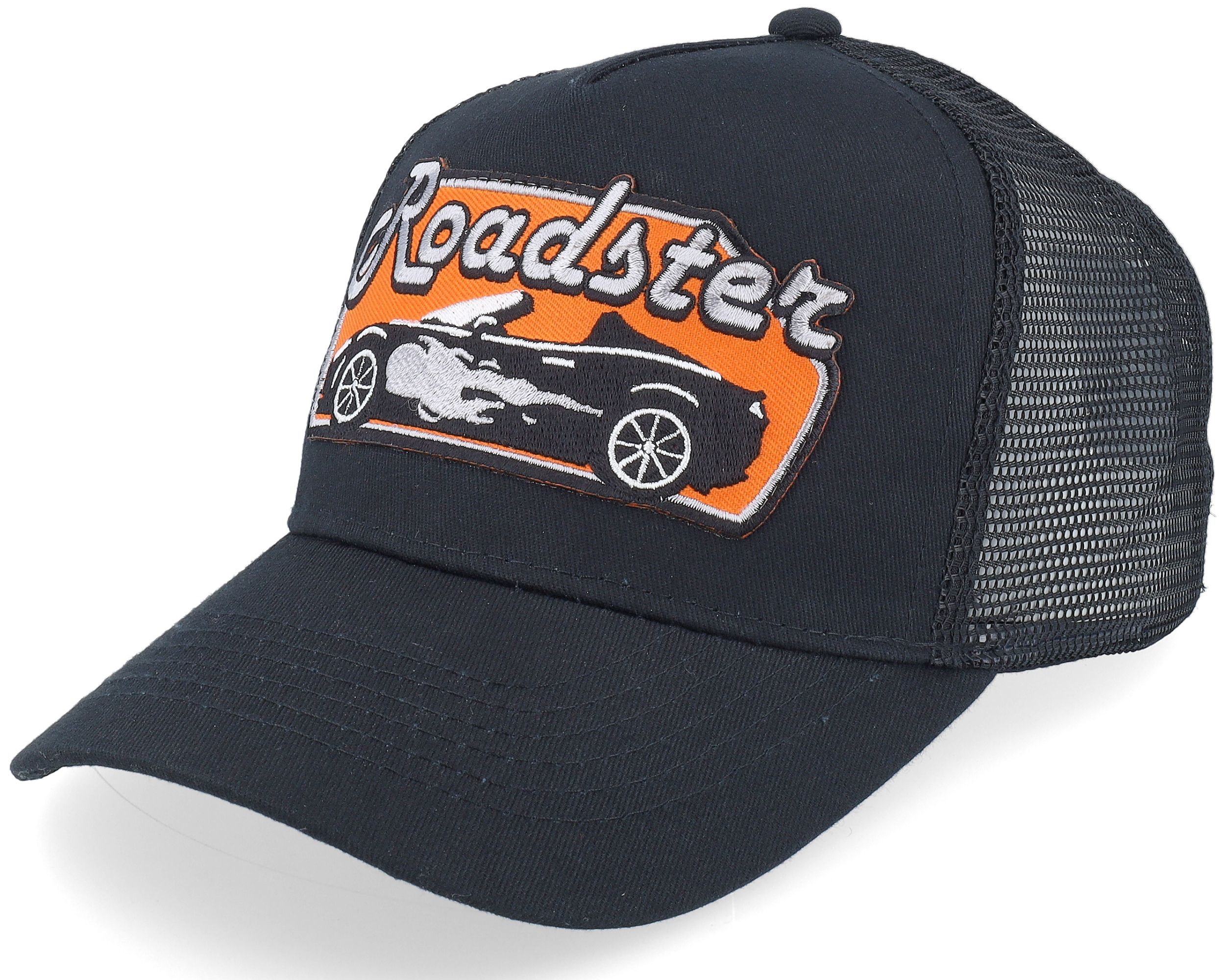 Kids Roadster Car Big Patch Black Trucker | Hatstoreworld.com