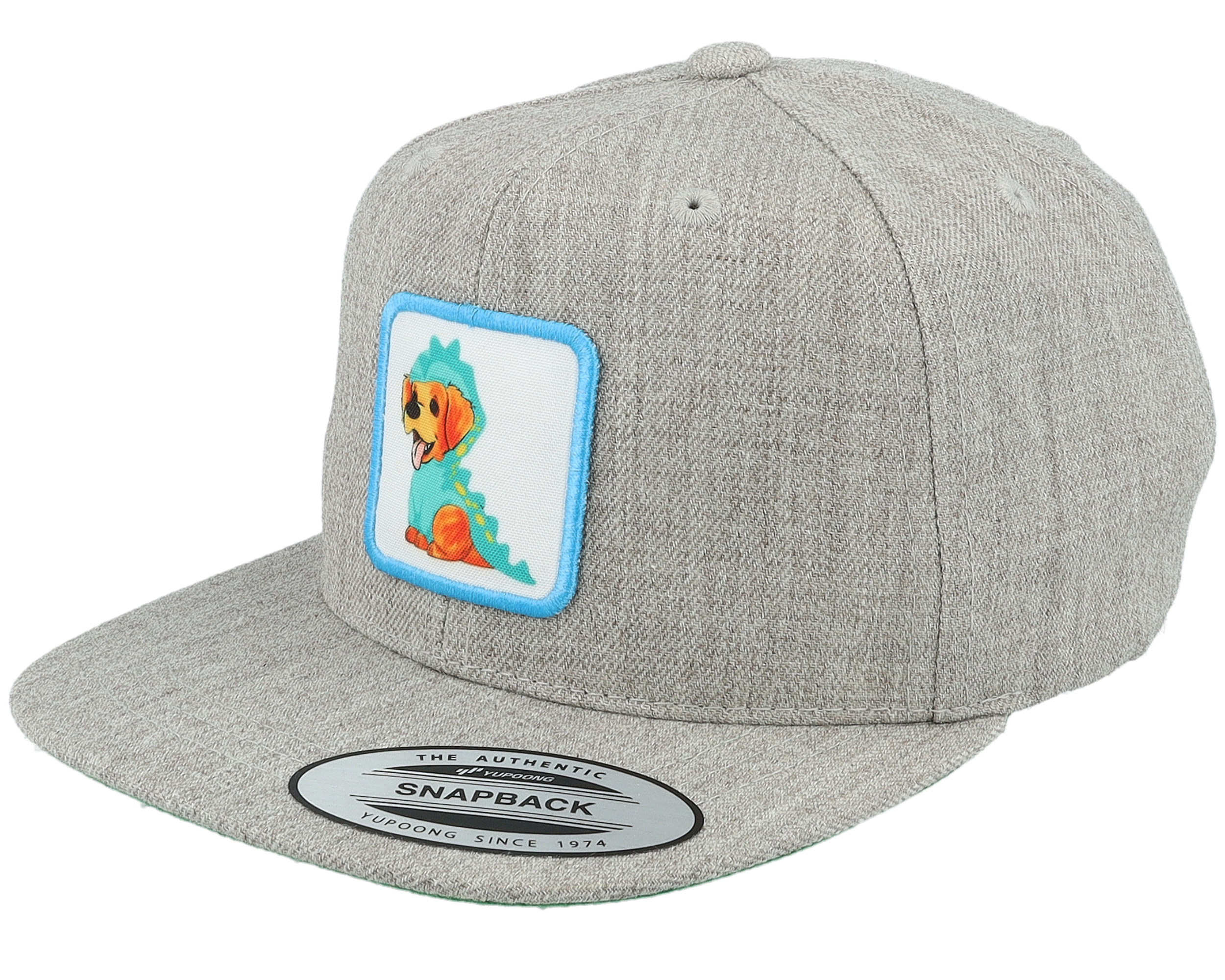 Kids Dog With Dino Costume Heather Grey Snapback | Hatstoreworld.com