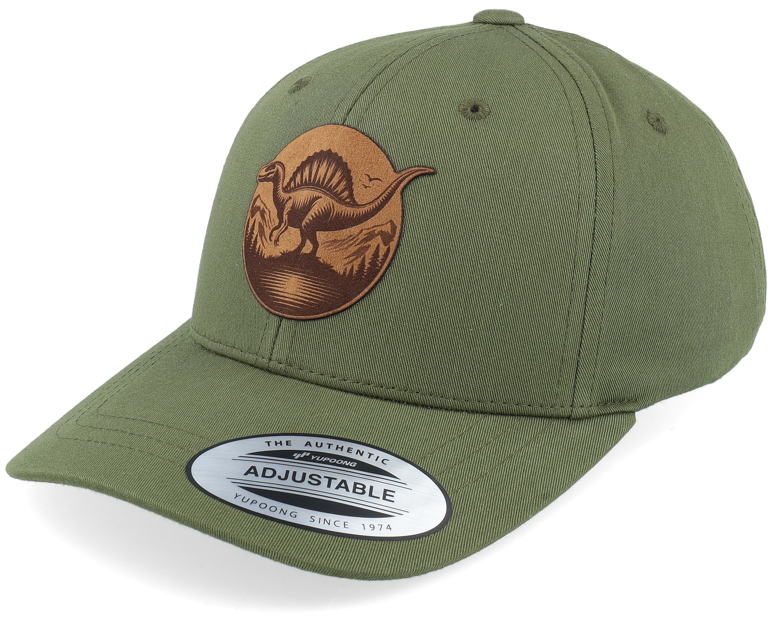 Kids Stegosaurus Patch Olive Adjustable | Hatstoreworld.com