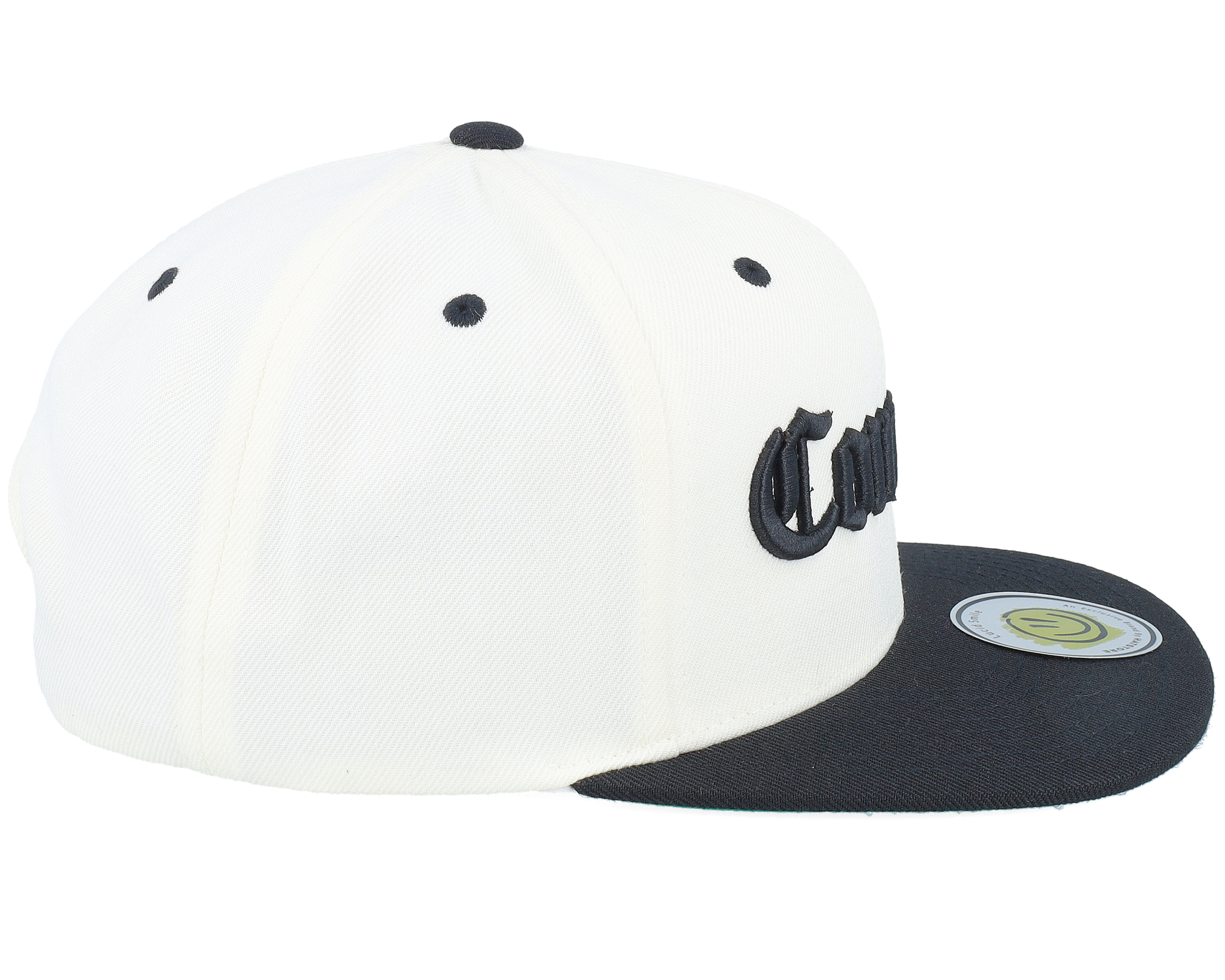 Compton 3d Script Natural/Black Snapback - Lucid Smile | Hatstoreworld.com