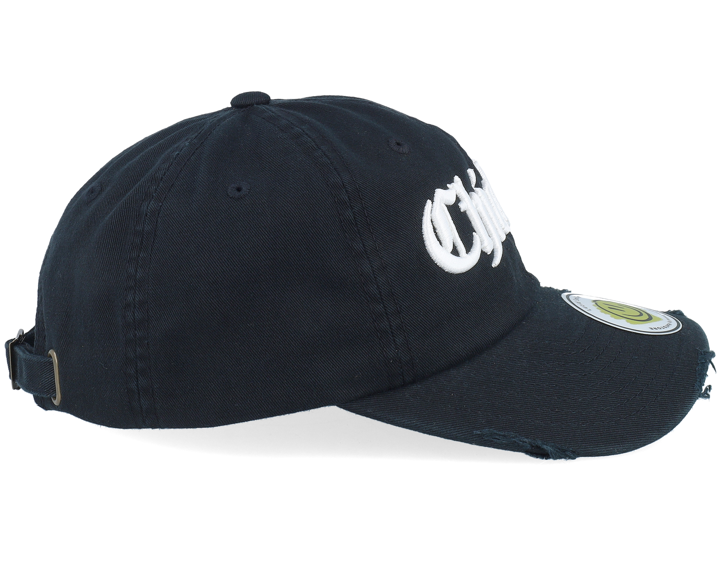 Chichago 3d Script Destroyed Black Dad Cap - Lucid Smile | Hatstoreworld.com