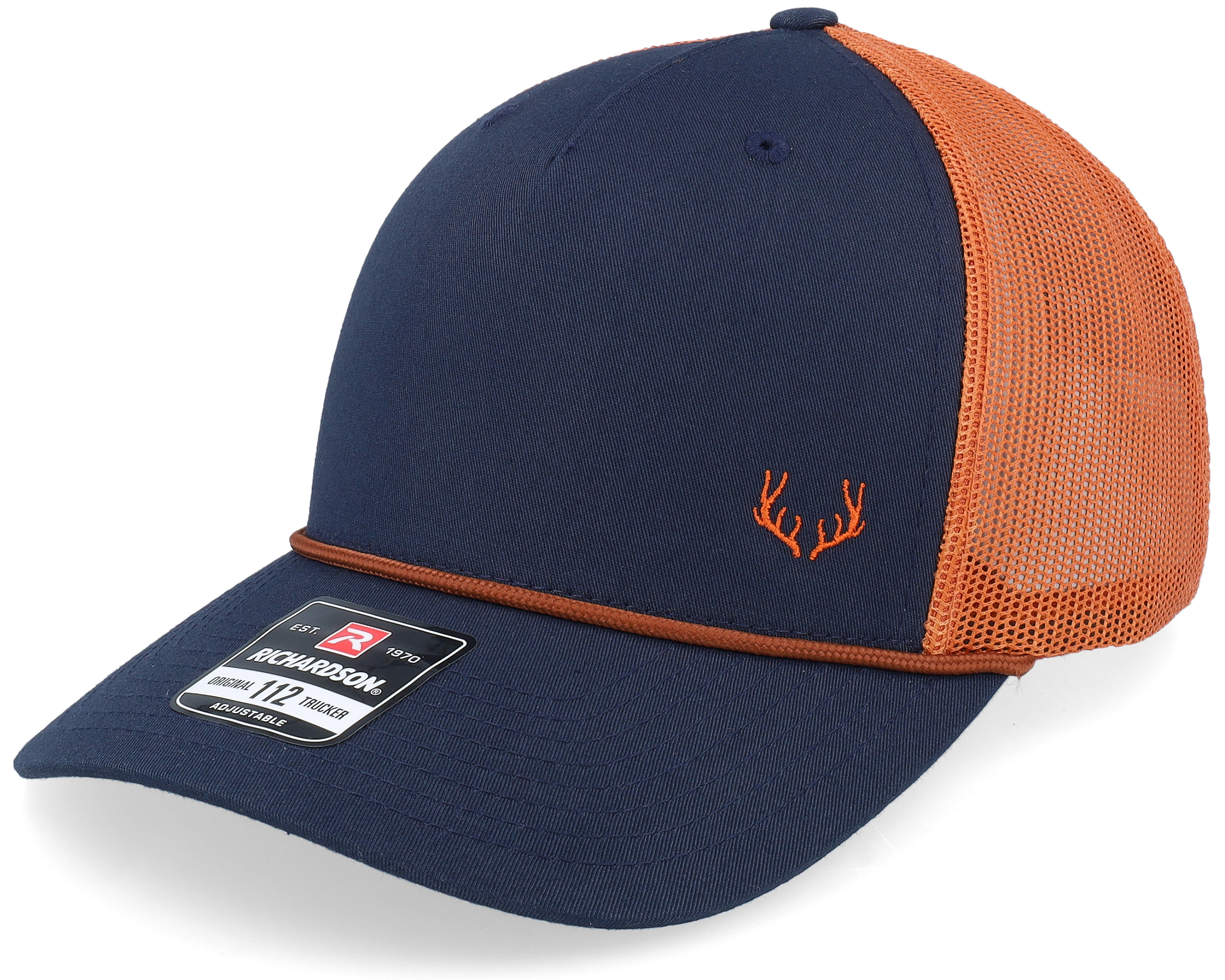 Tiny Deer Antlers Navy/Orange/Dark Orange Rope Trucker - Hunter ...