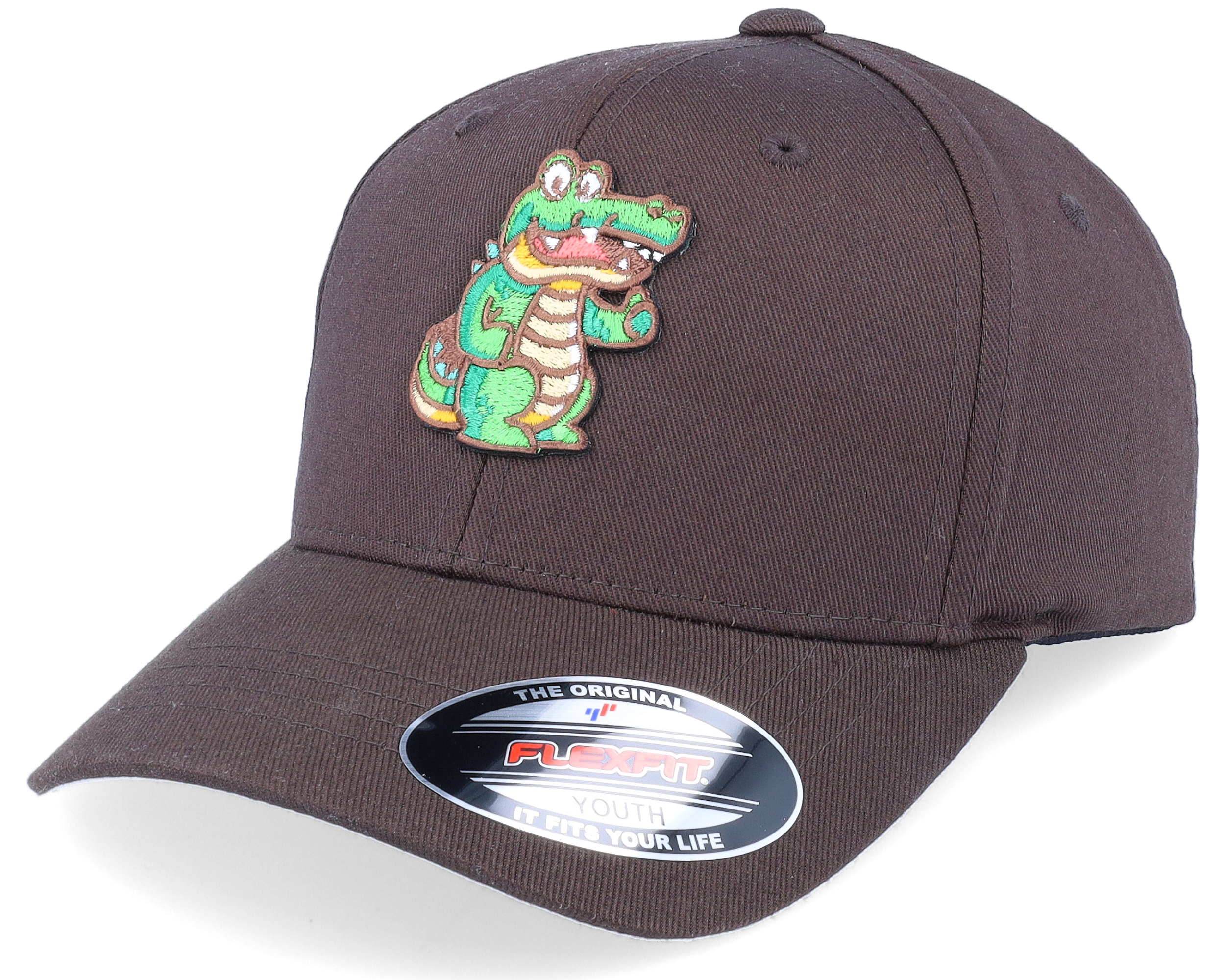 Kids Happy Crocodile Brown Flexfit | Hatstoreworld.com