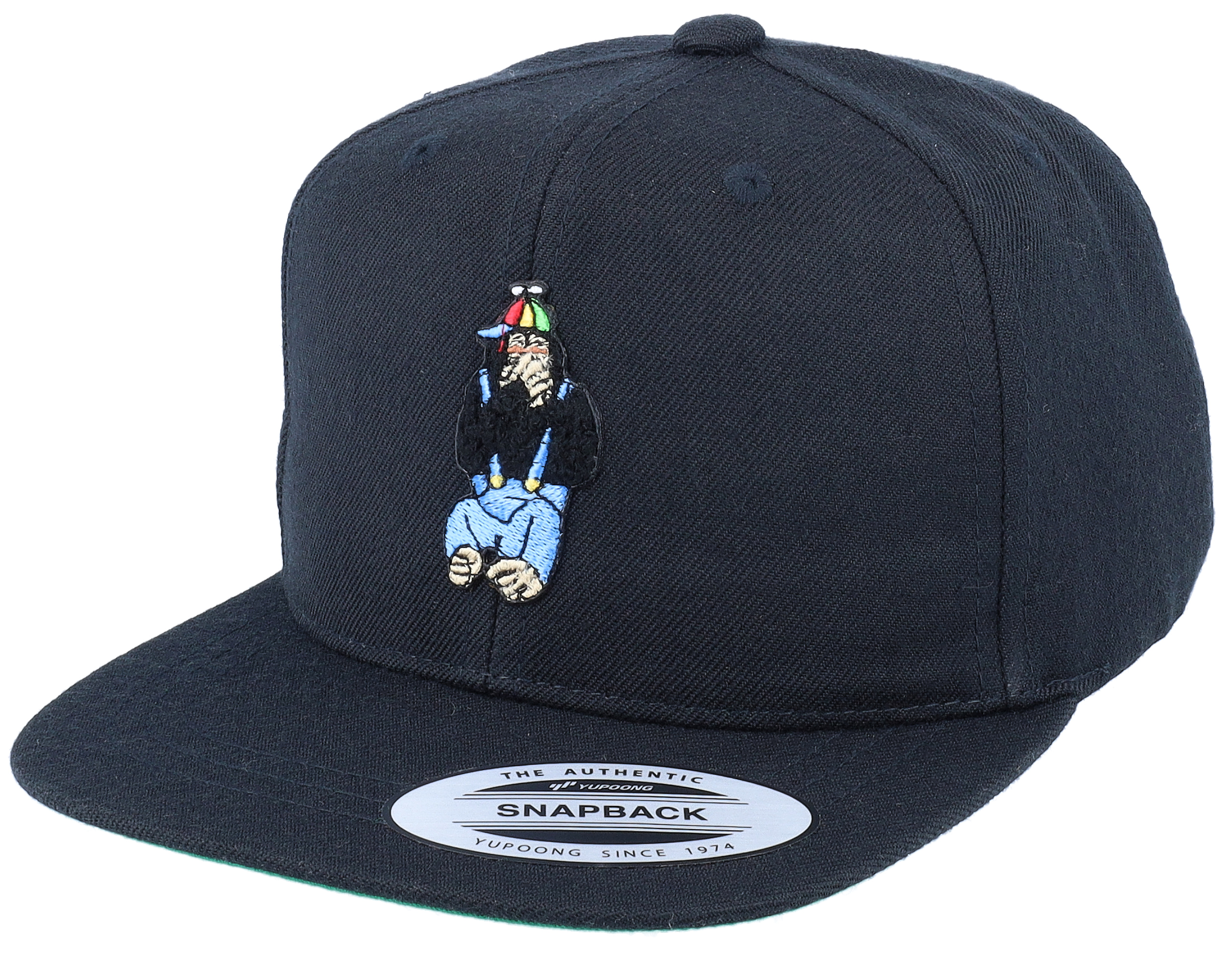 Kids Iwazaru Say Nothing Monkey Black Snapback | Hatstoreworld.com