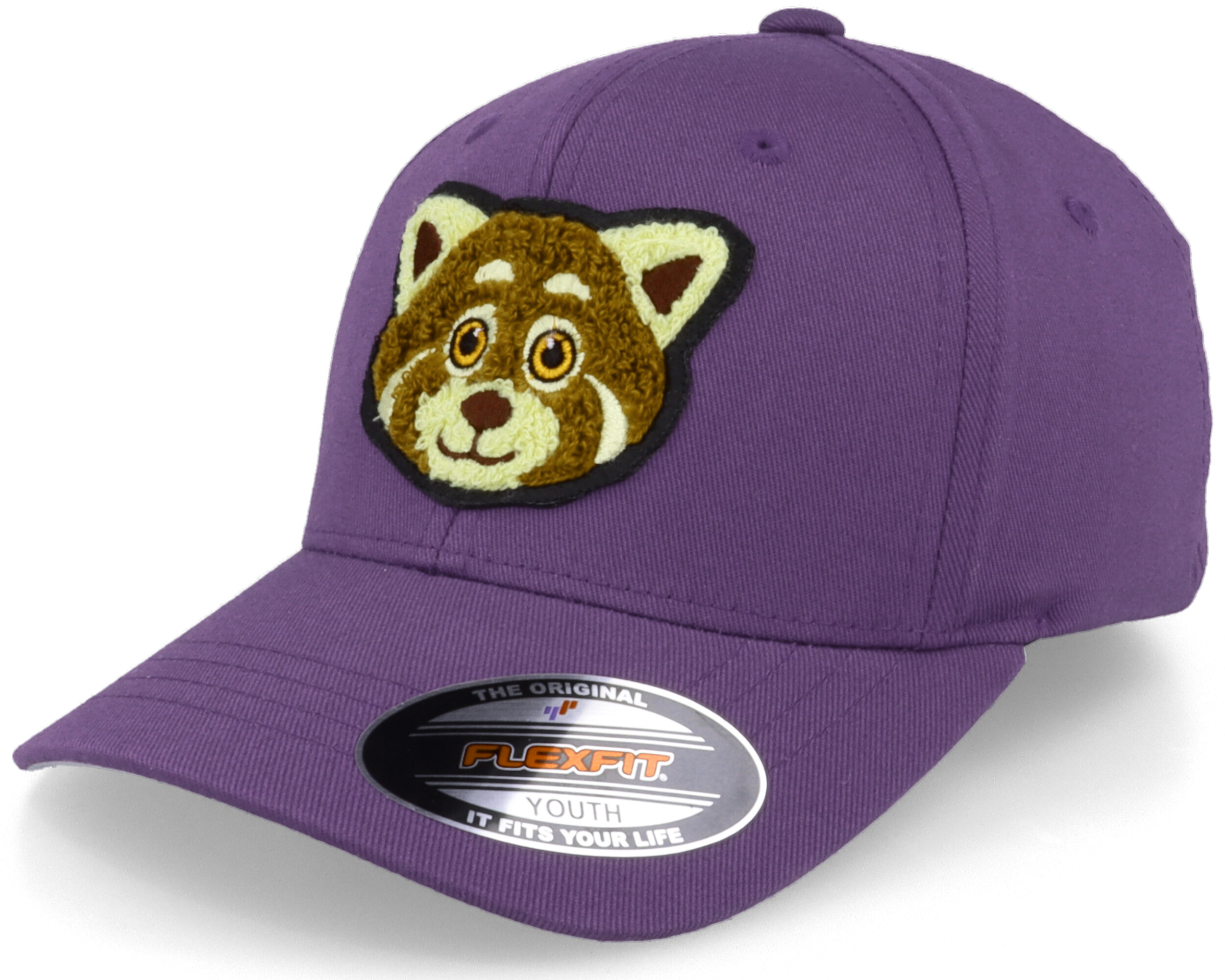 Kids Red Panda Chenille Patch Purple Flexfit - Kiddo Cap ...