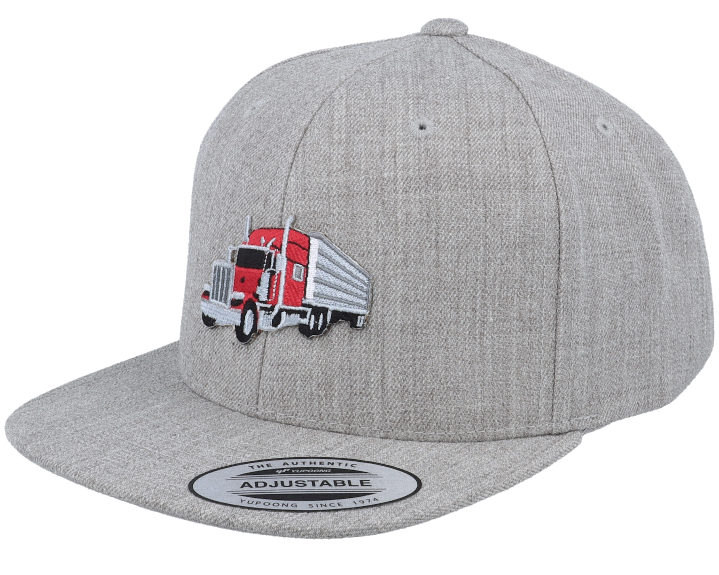 Kids Semi Truck Trailer Heather Grey Snapback | Hatstoreworld.com