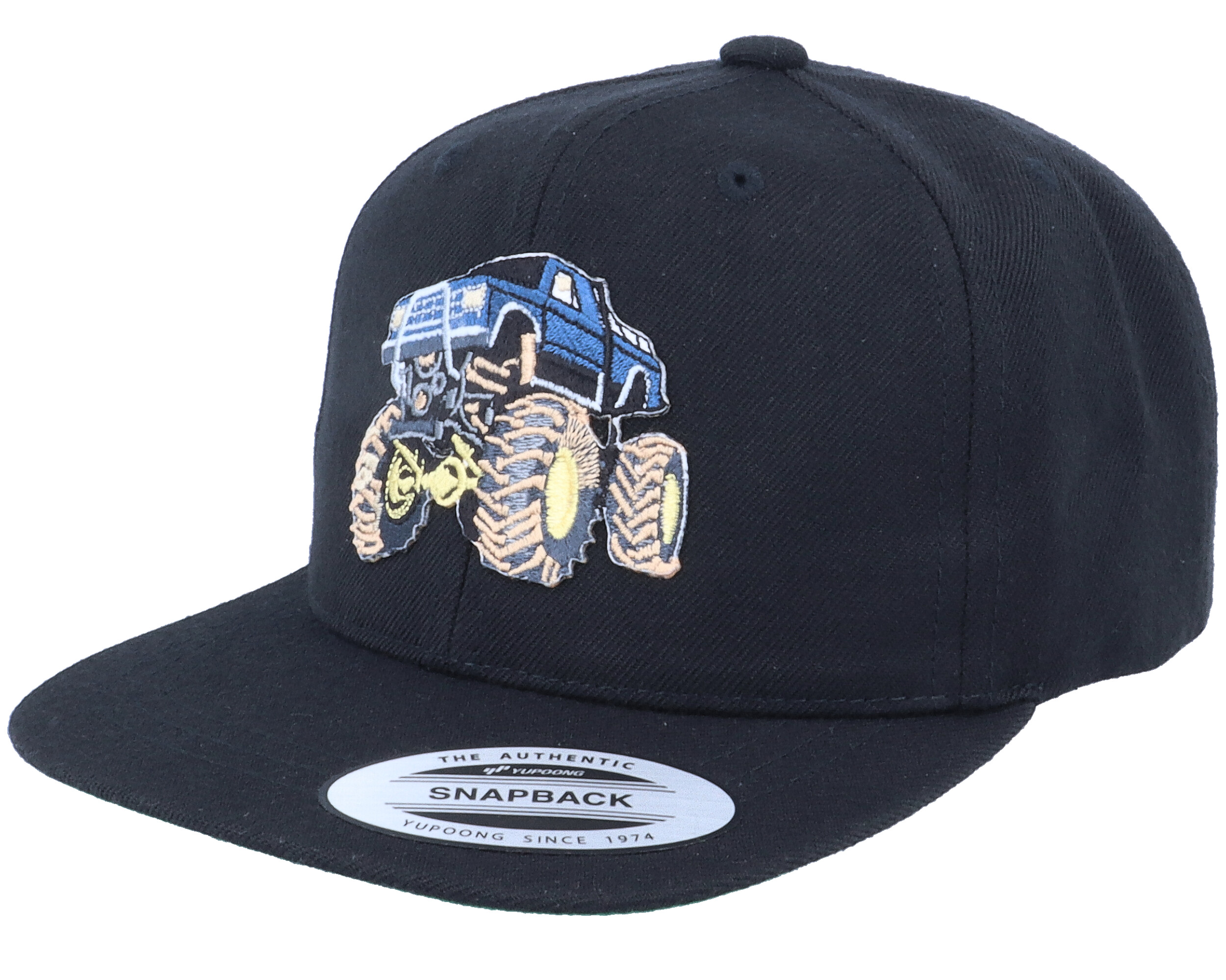 Kids Big Wheels Monster Truck Black Snapback | Hatstoreworld.com
