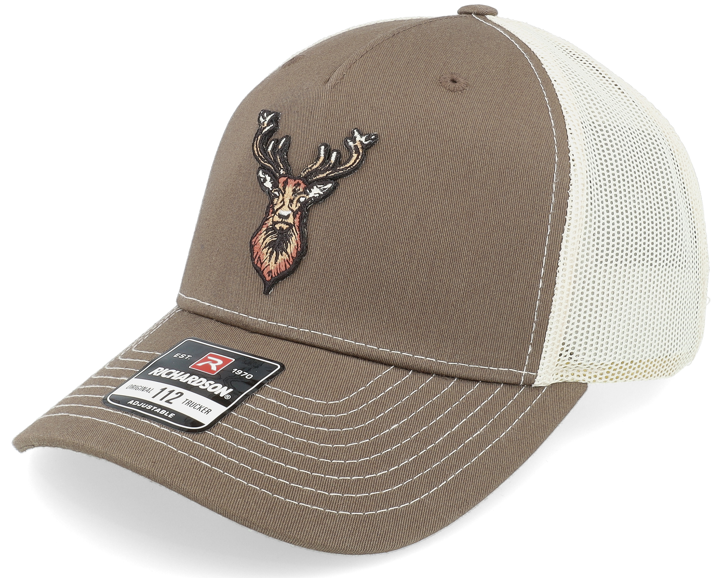 Deer Logo 112fp Split Choco Chip/Birch Trucker - Hunter | Hatstoreworld.com