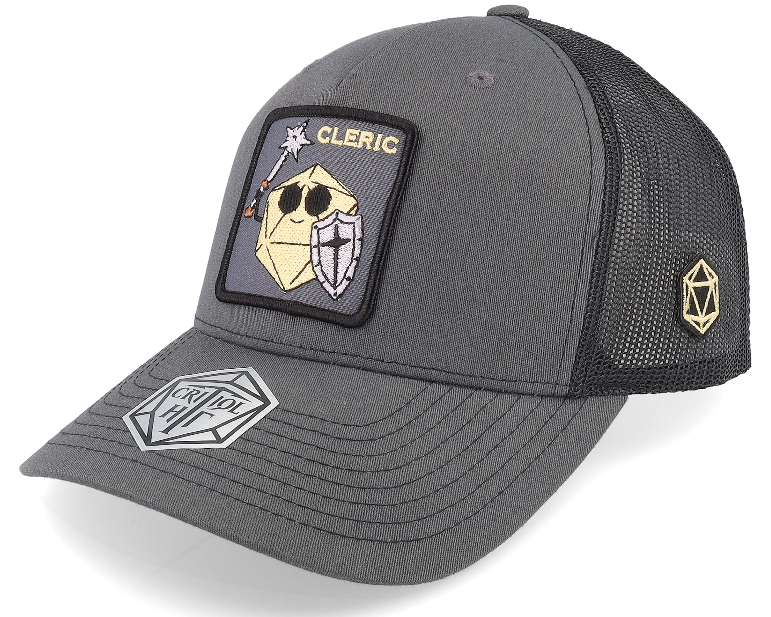 Cleric Class 112fp Charcoal/Black Trucker | Hatstoreworld.com