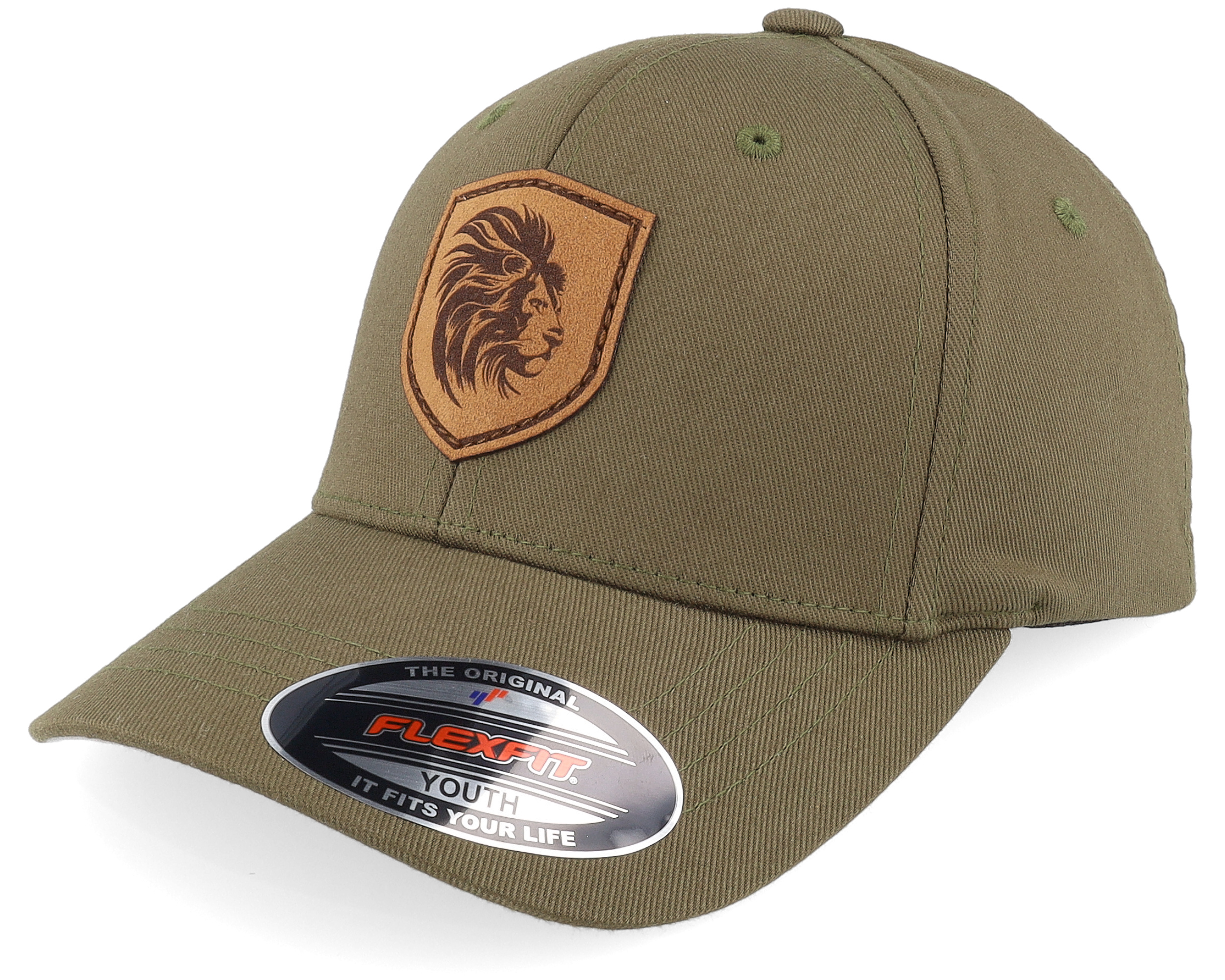 Kids Majestic Lion Olive Flexfit - Kiddo Cap | Hatstoreworld.com