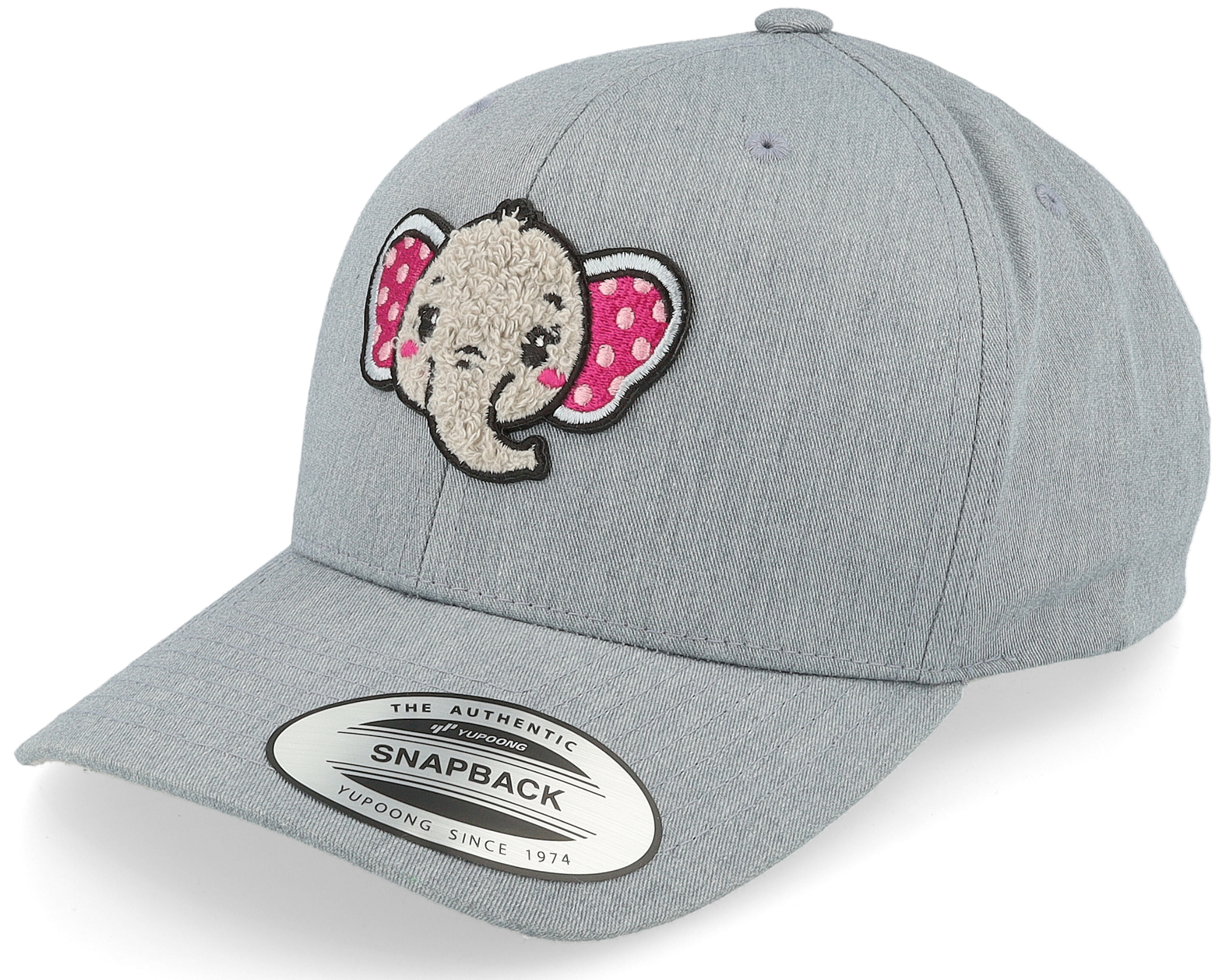 Kids Cute Elephant Chenille Heather Grey Adjustable | Hatstoreworld.com