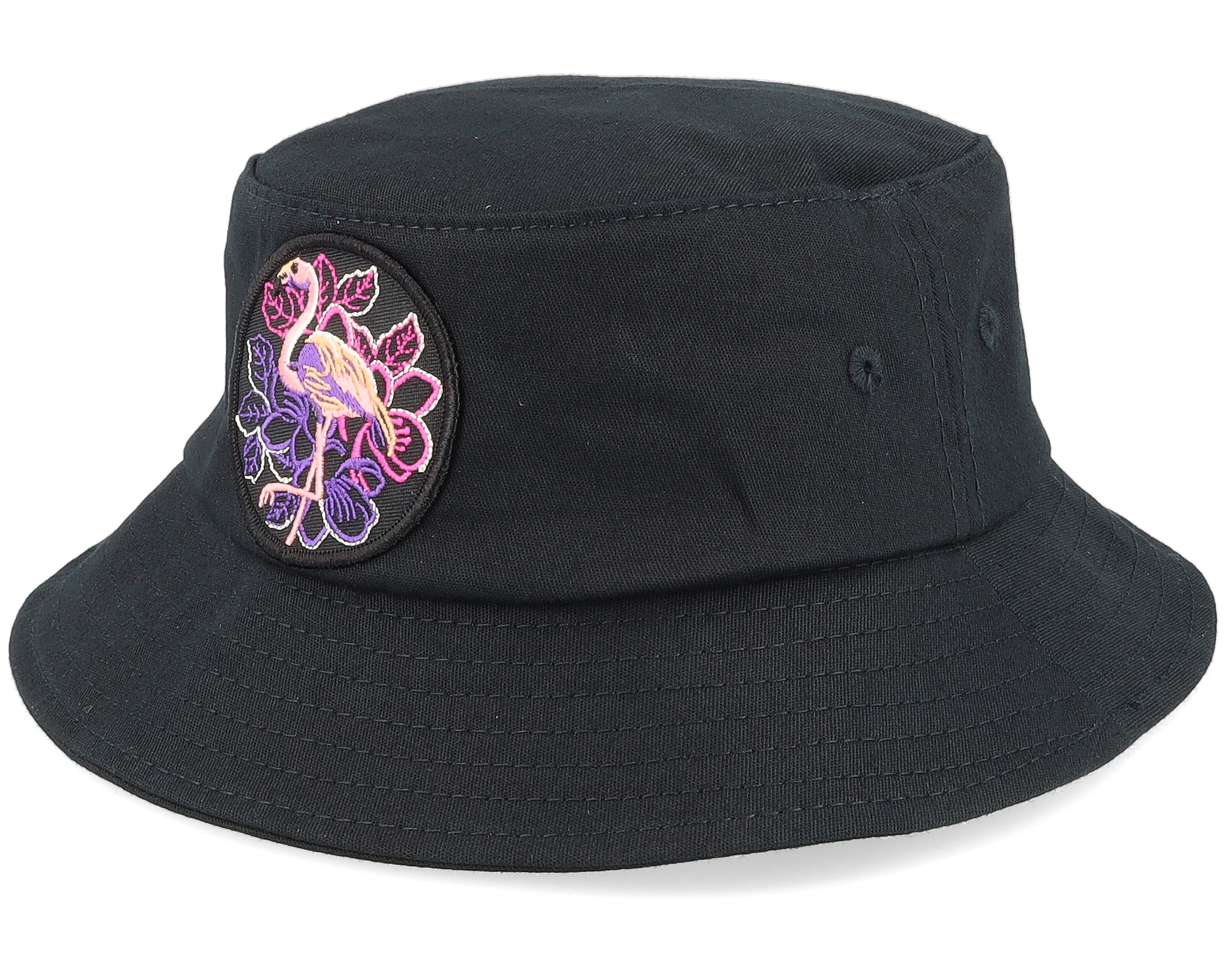 Kids Summer Flamingo Black Bucket | Hatstoreworld.com