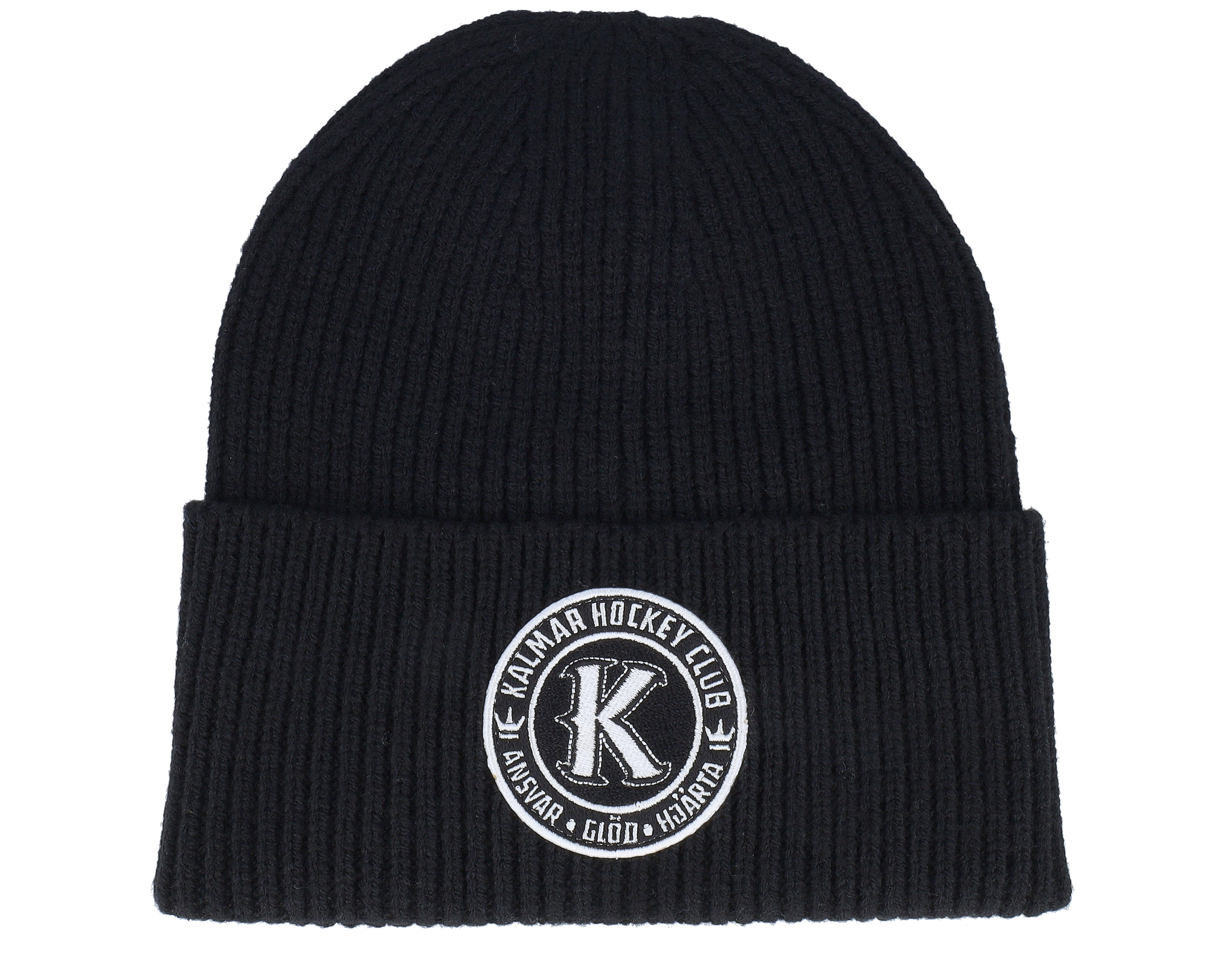 Kalmar HC Black/White Patch Black Oversized Cuff | Hatstoreworld.com