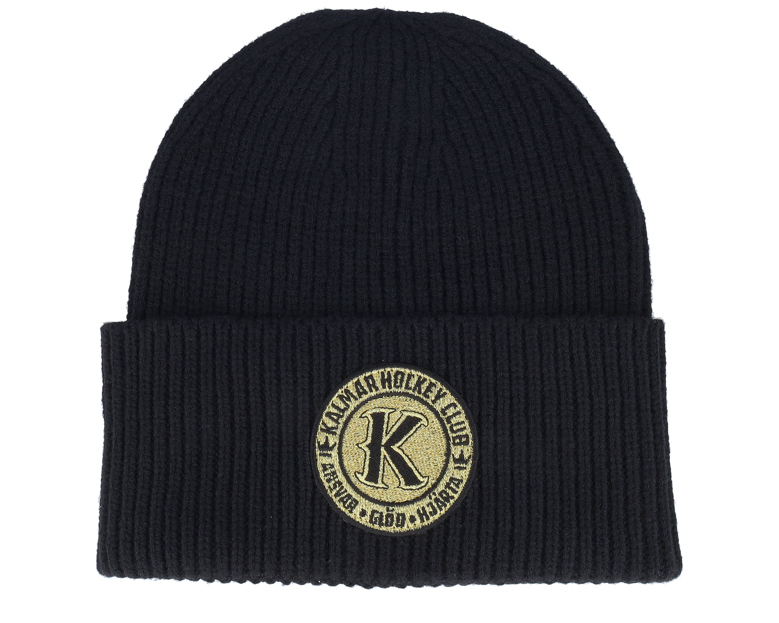 Kalmar Hc Black/Gold Patch Black Oversized Cuff | Hatstoreworld.com