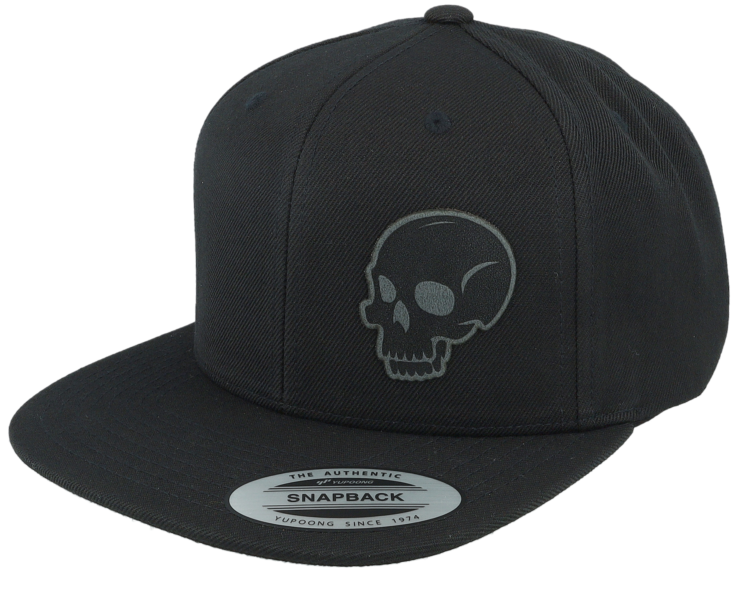 Skull Engraved Axes Black Snapback | Hatstoreworld.com