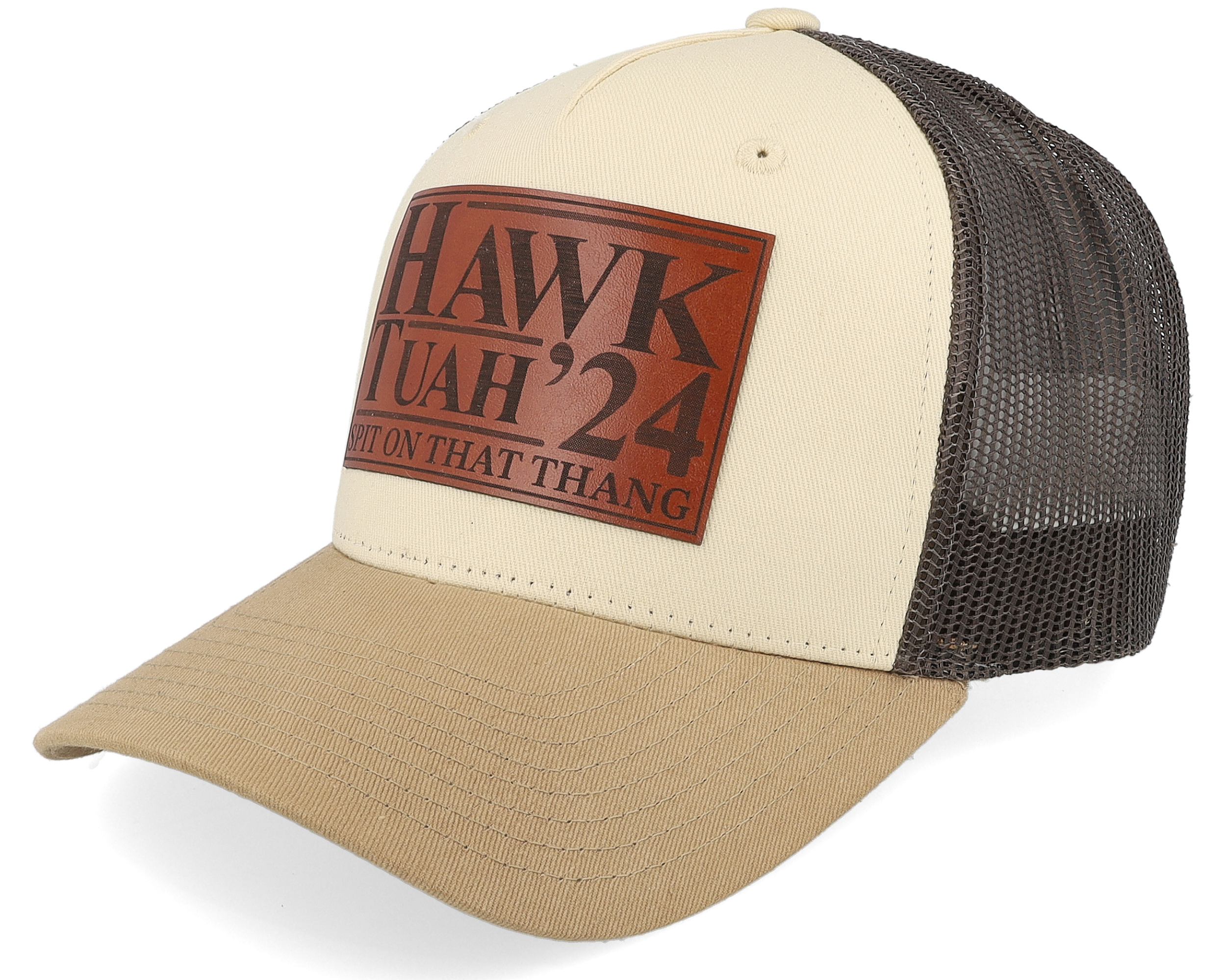 Hawk Tuah Big Brown Patch Brown/Khaki Tucker - Scenes หมวก | Hatstore.com